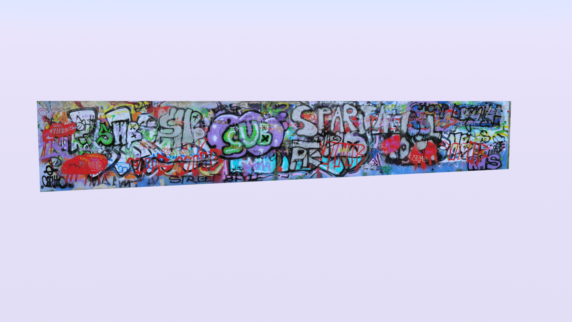 3D Graffiti Wall - TurboSquid 2226558