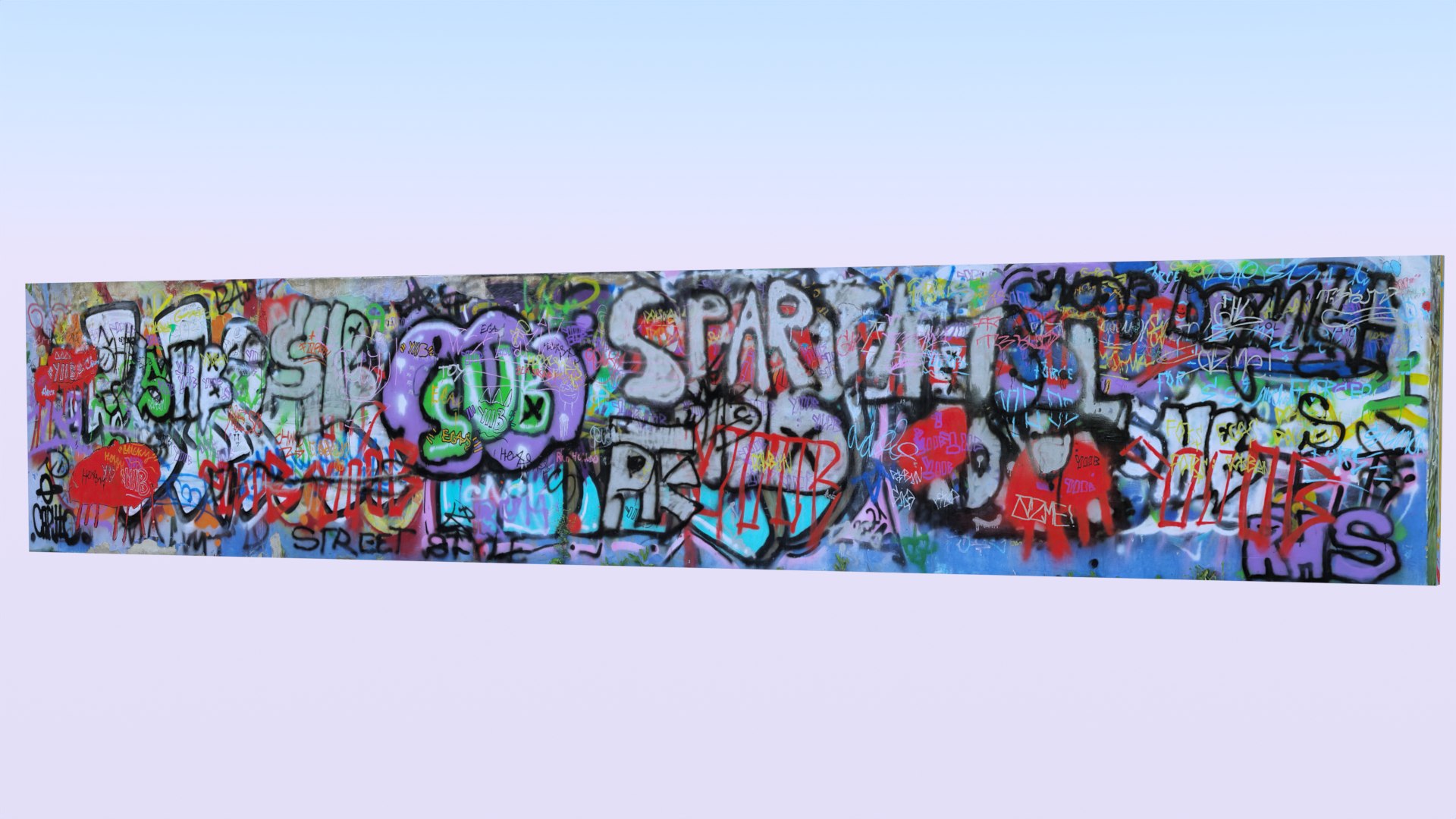 3D Graffiti Wall - TurboSquid 2226558
