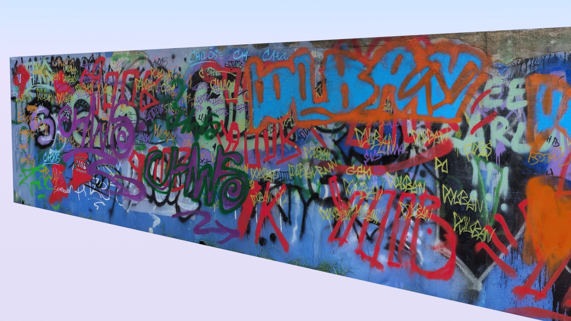 3D Graffiti Wall - TurboSquid 2226558