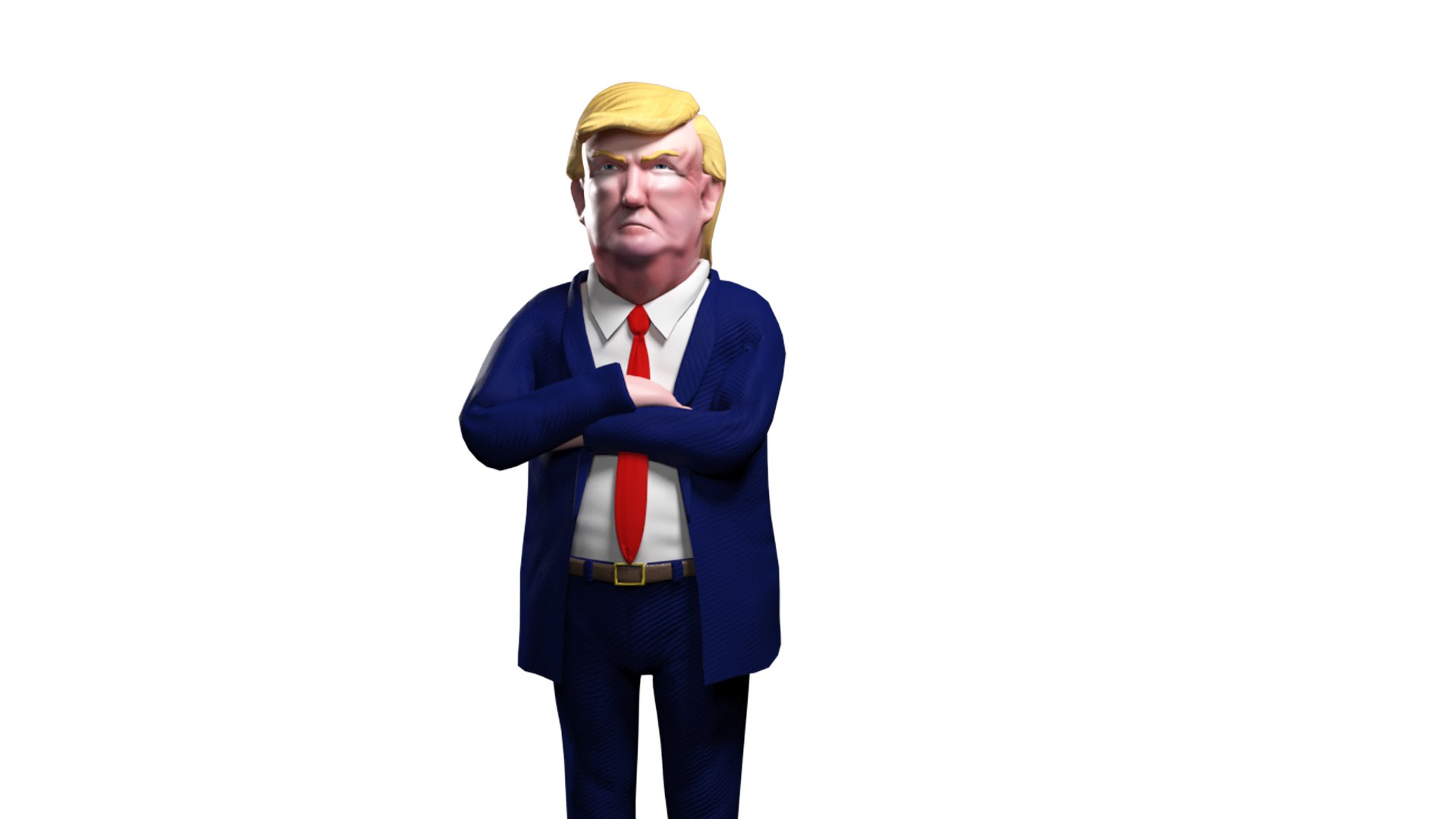 3D Cartoon Donald Trump - TurboSquid 1633271