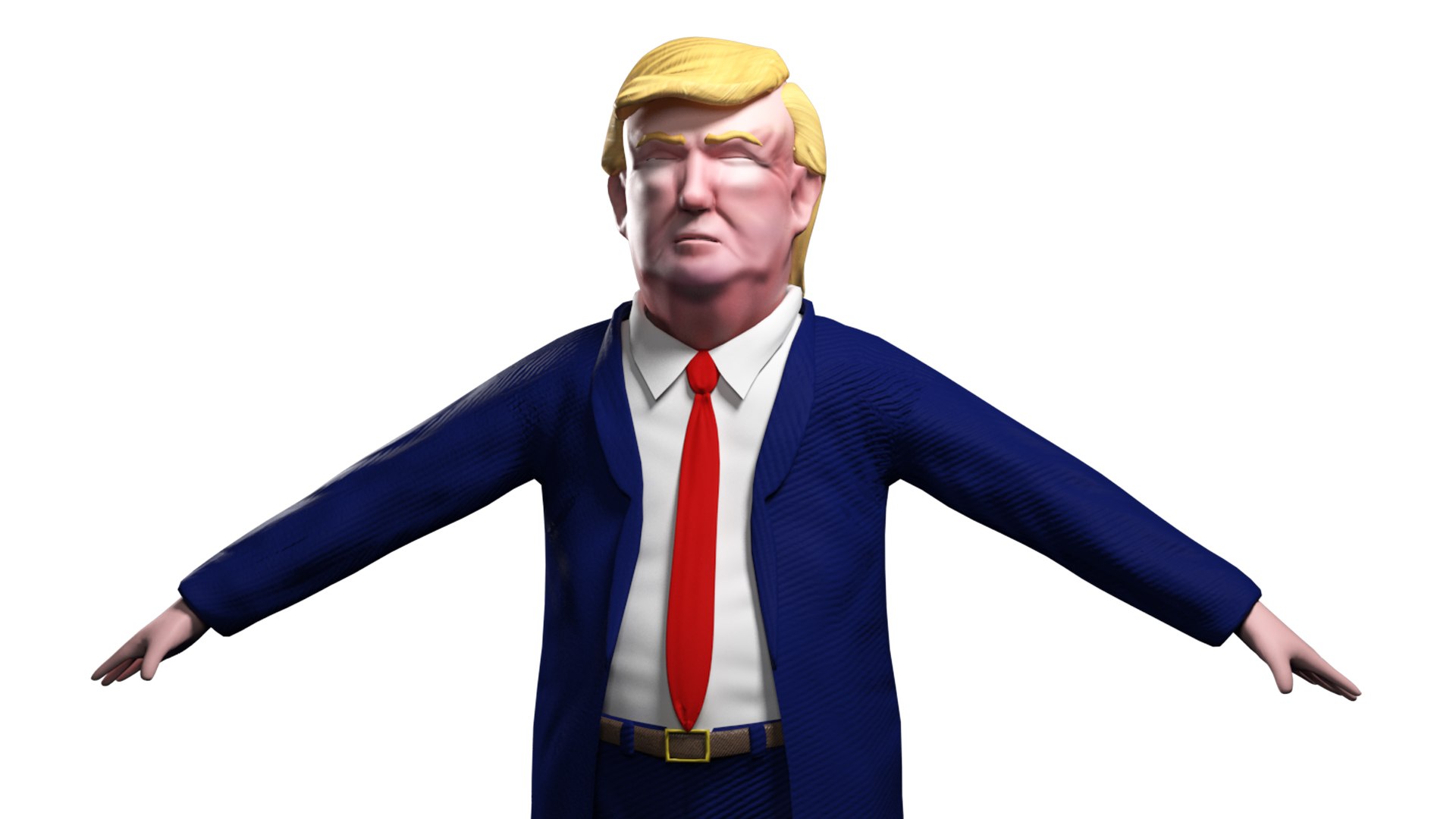 3D Cartoon Donald Trump - TurboSquid 1633271