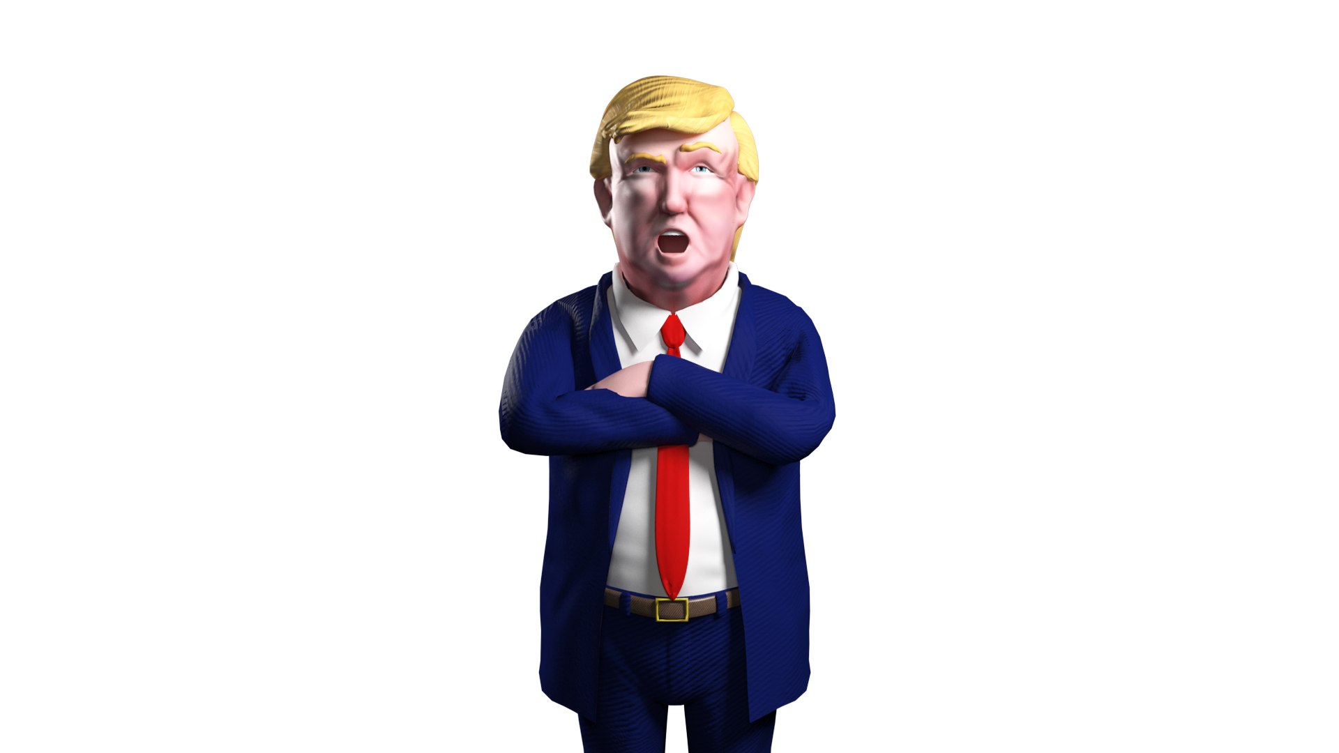 3D Cartoon Donald Trump - TurboSquid 1633271
