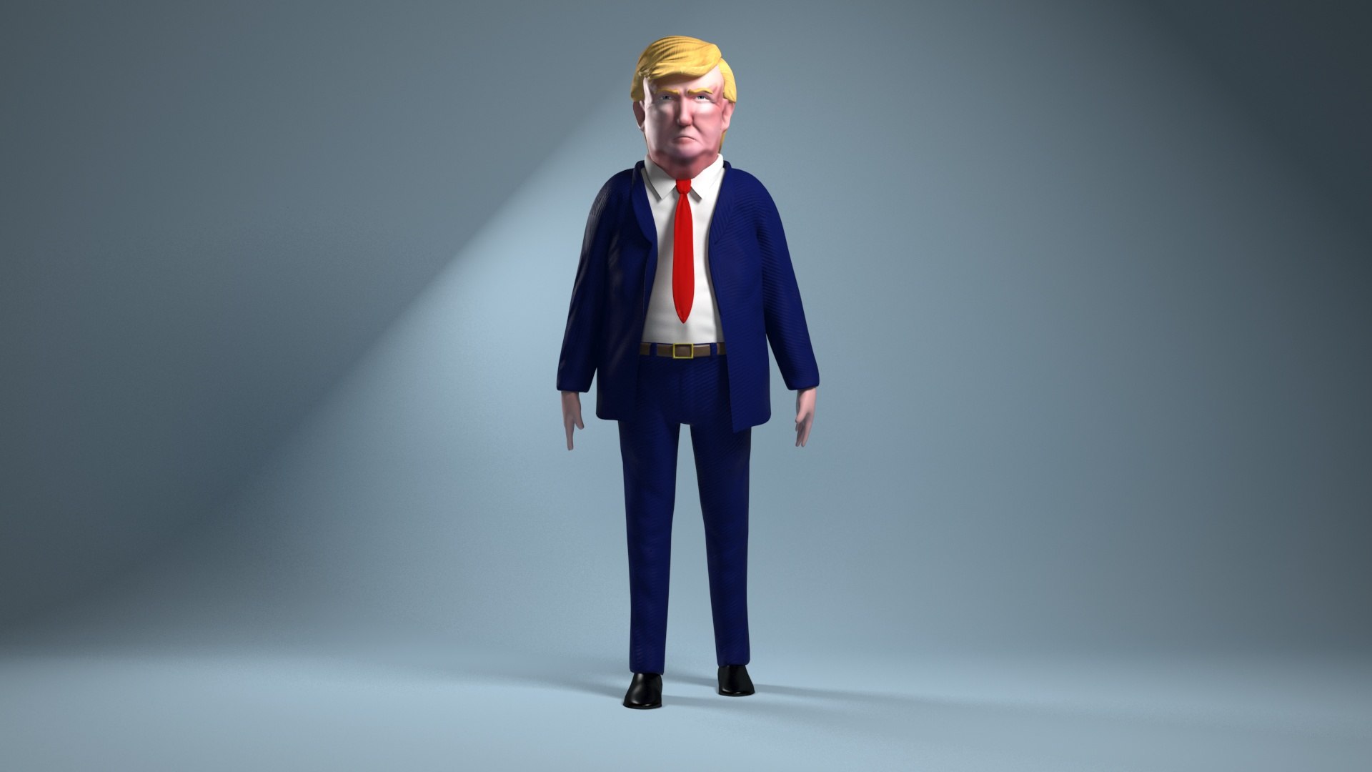 3D Cartoon Donald Trump - TurboSquid 1633271