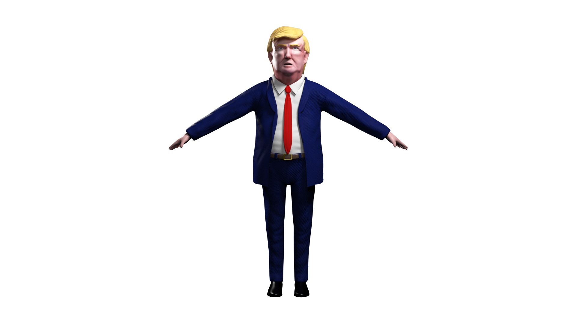 3D Cartoon Donald Trump - TurboSquid 1633271