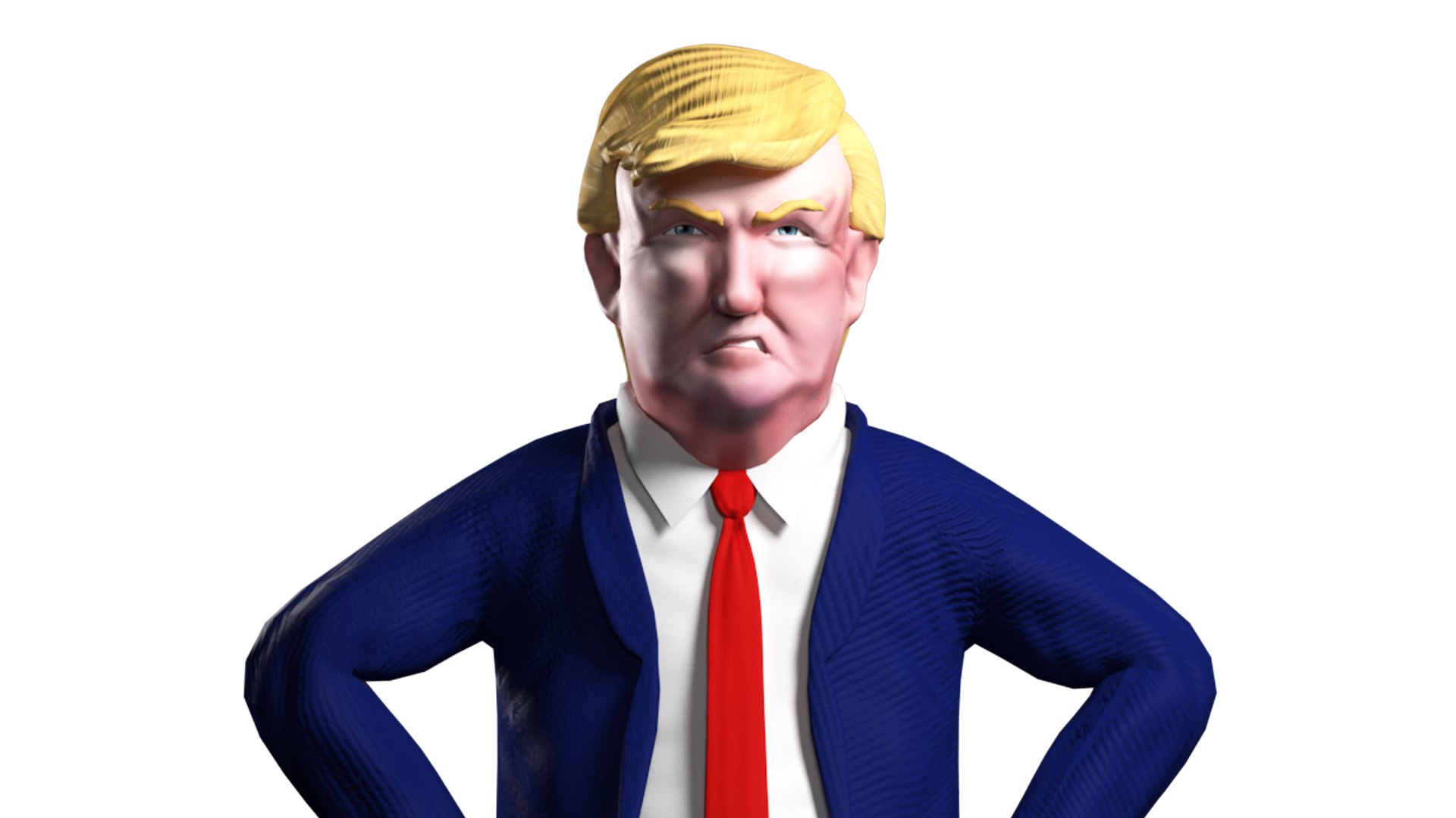 3D Cartoon Donald Trump - TurboSquid 1633271