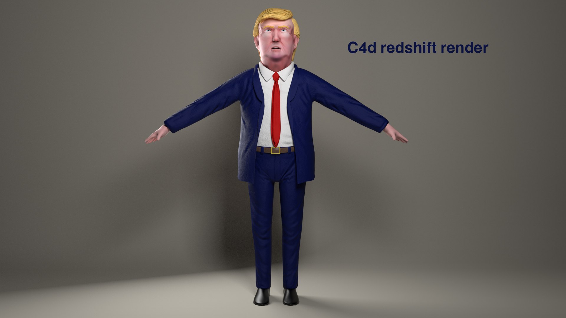 3D Cartoon Donald Trump - TurboSquid 1633271