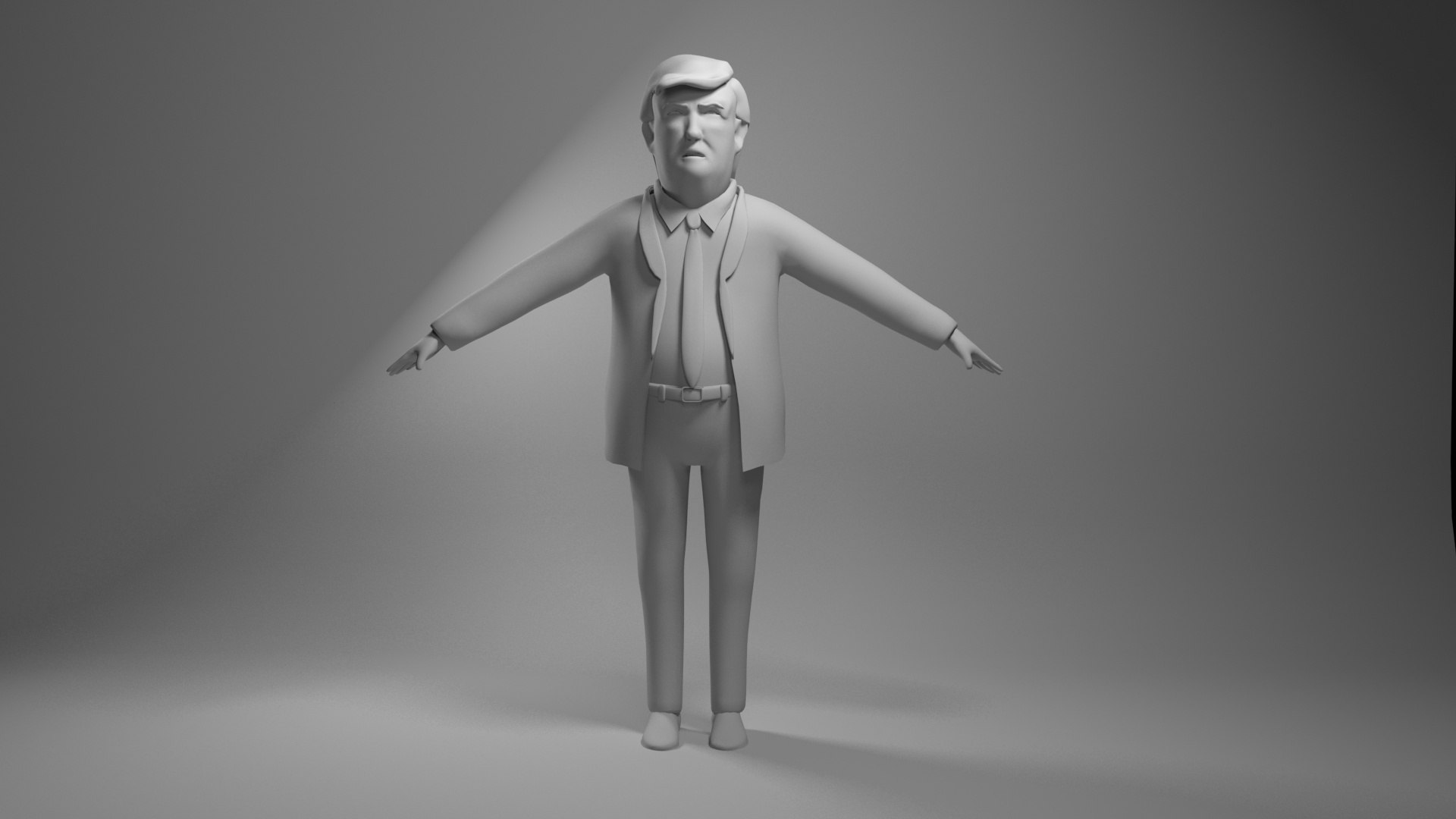 3D Cartoon Donald Trump - TurboSquid 1633271