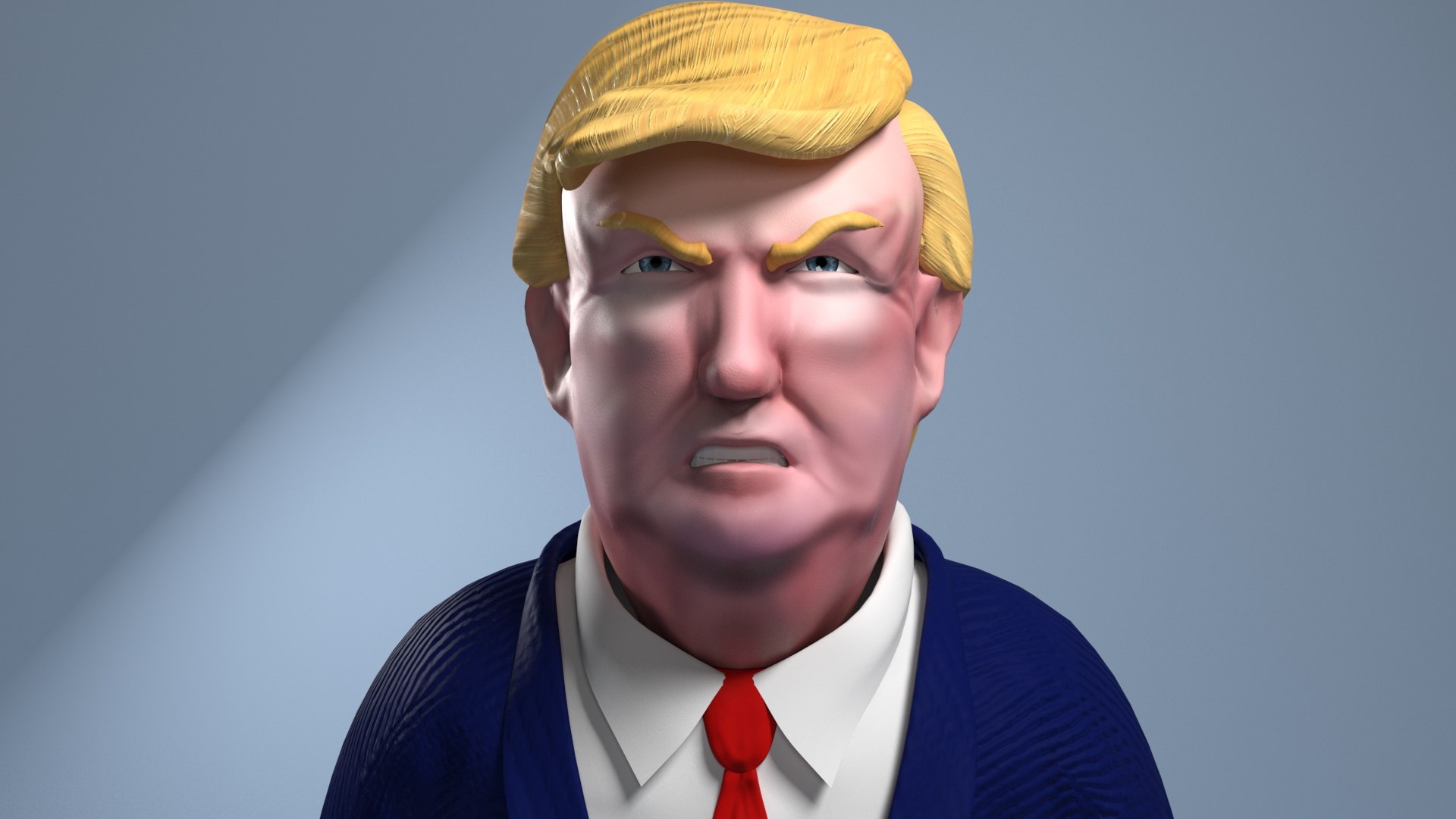 3D Cartoon Donald Trump - TurboSquid 1633271