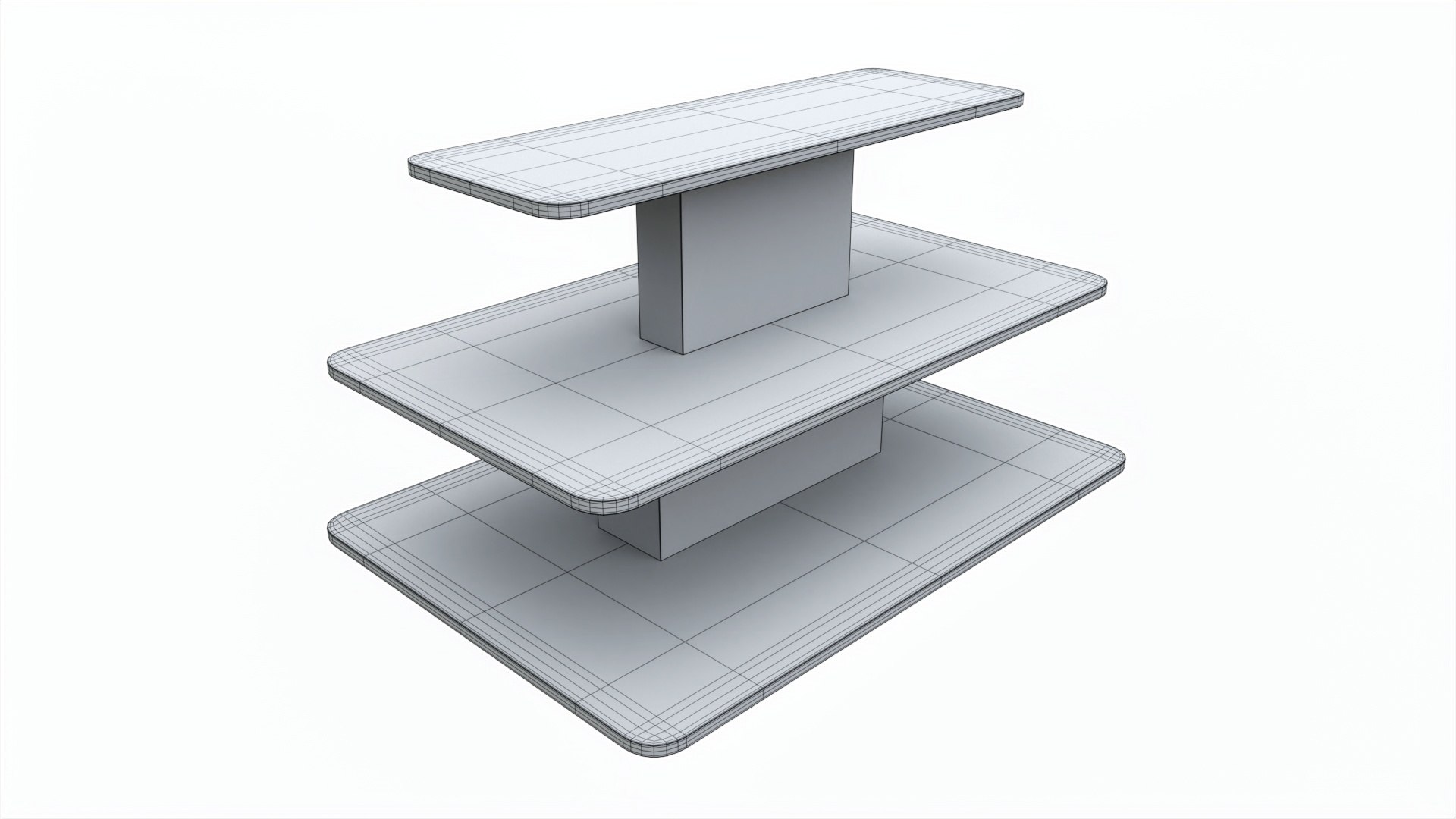Free Rectangle Table Three Tier 3D Model - TurboSquid 2224788
