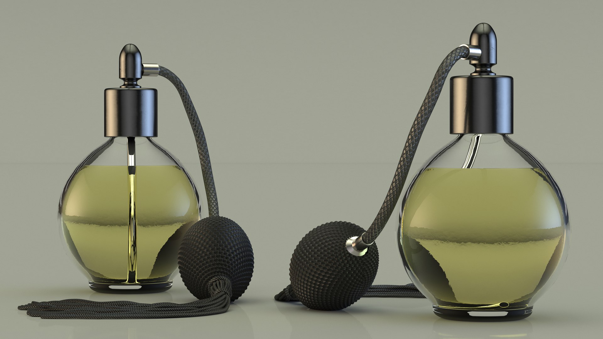 Black Hose Pump Perfume Bottle 3D - TurboSquid 2101303