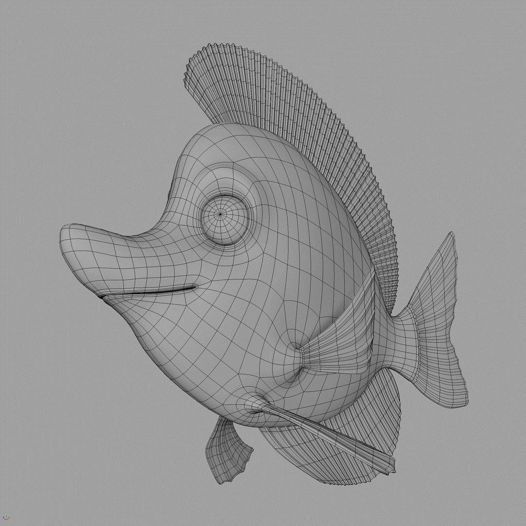 3D cartoon fish model - TurboSquid 1201318