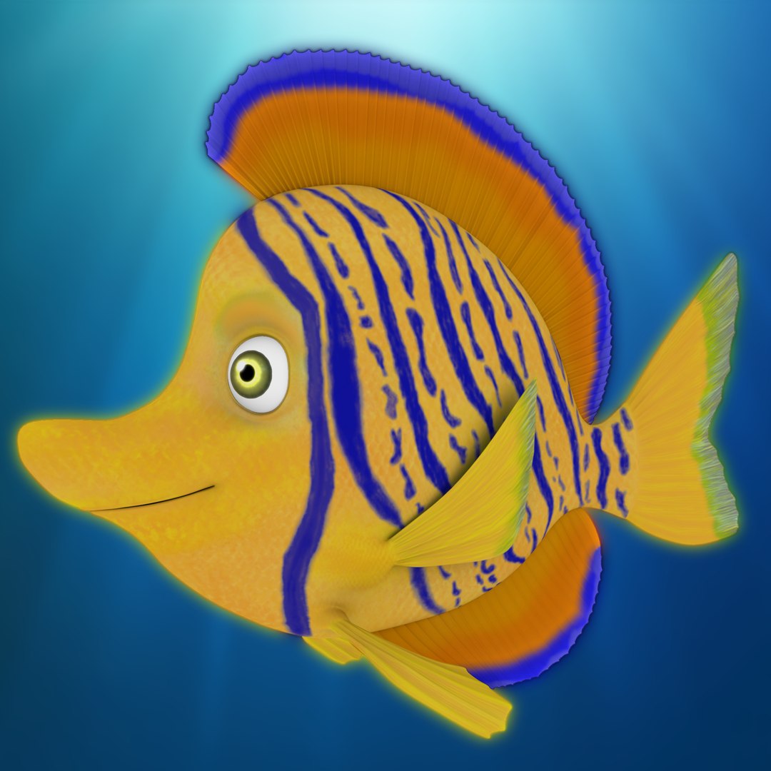 3D cartoon fish model - TurboSquid 1201318