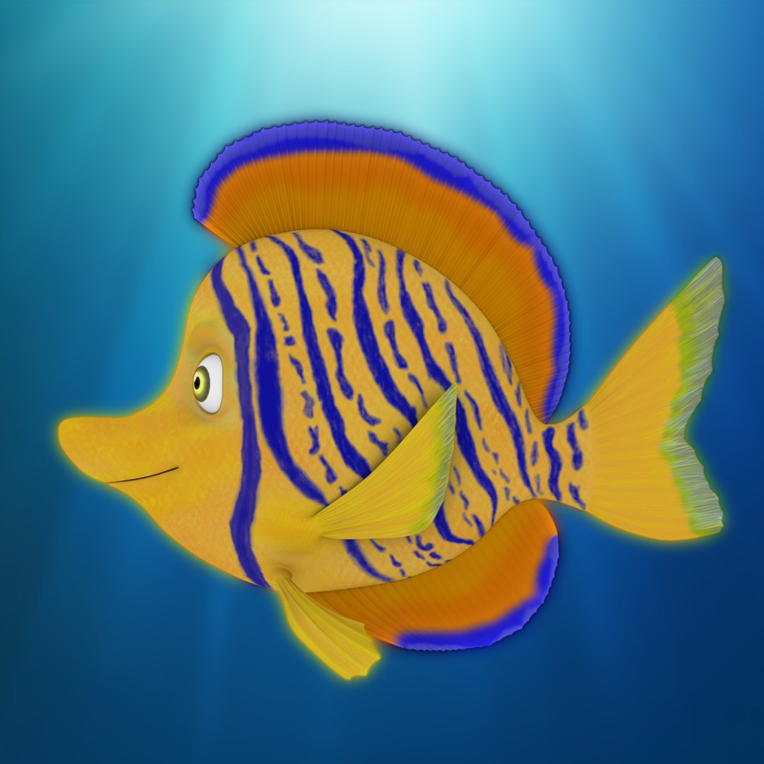 3D cartoon fish model - TurboSquid 1201318