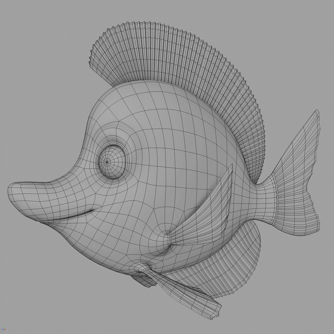 3D cartoon fish model - TurboSquid 1201318