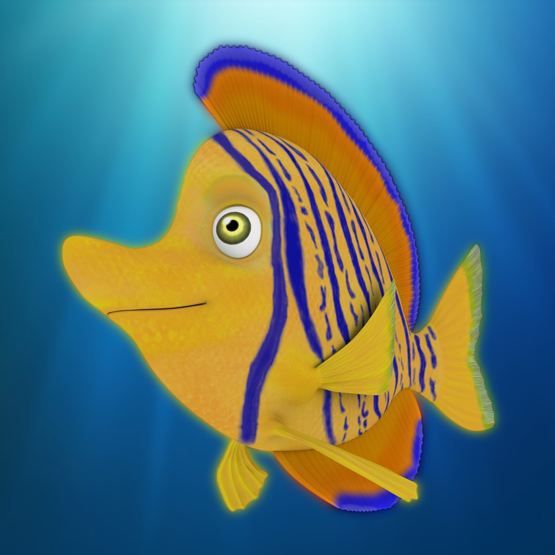 3D cartoon fish model - TurboSquid 1201318