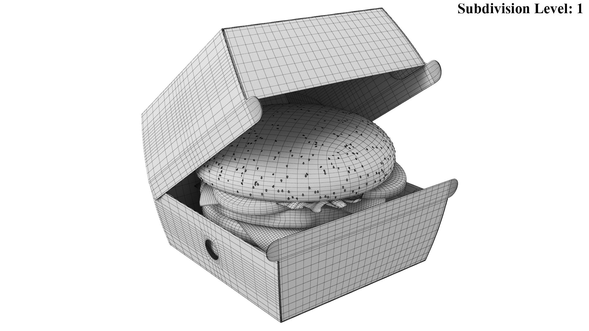 Detailed Burger Box 3D Model - TurboSquid 2198623