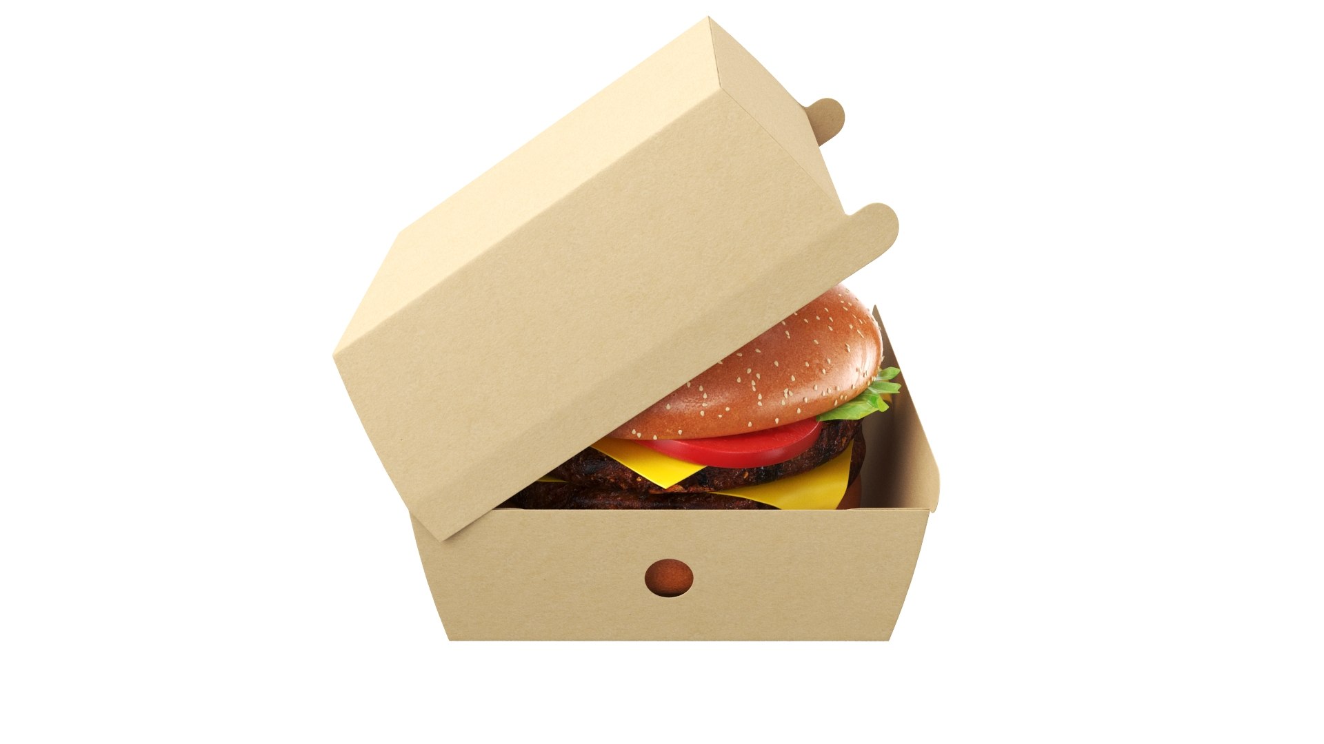 Detailed Burger Box 3D Model - TurboSquid 2198623