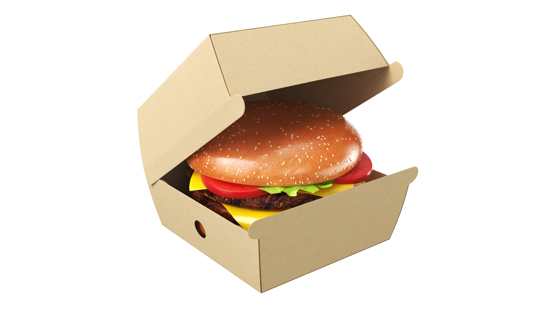 Detailed Burger Box 3D Model - TurboSquid 2198623