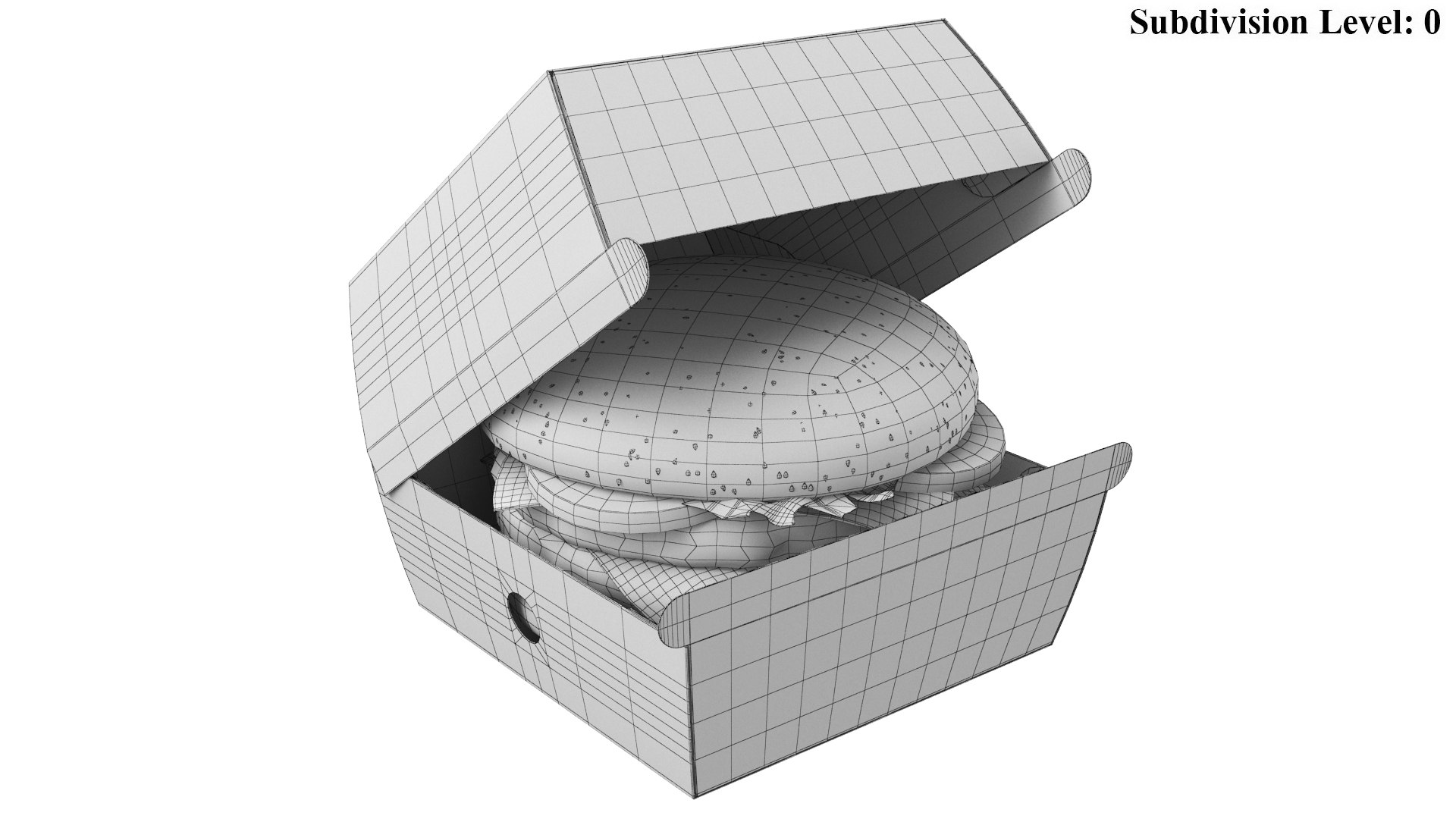 Detailed Burger Box 3D Model - TurboSquid 2198623
