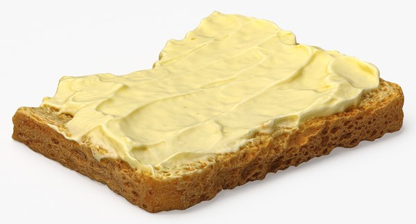 modelo 3d Tostadas Con Margarina 03 Mordidas - TurboSquid 2071847