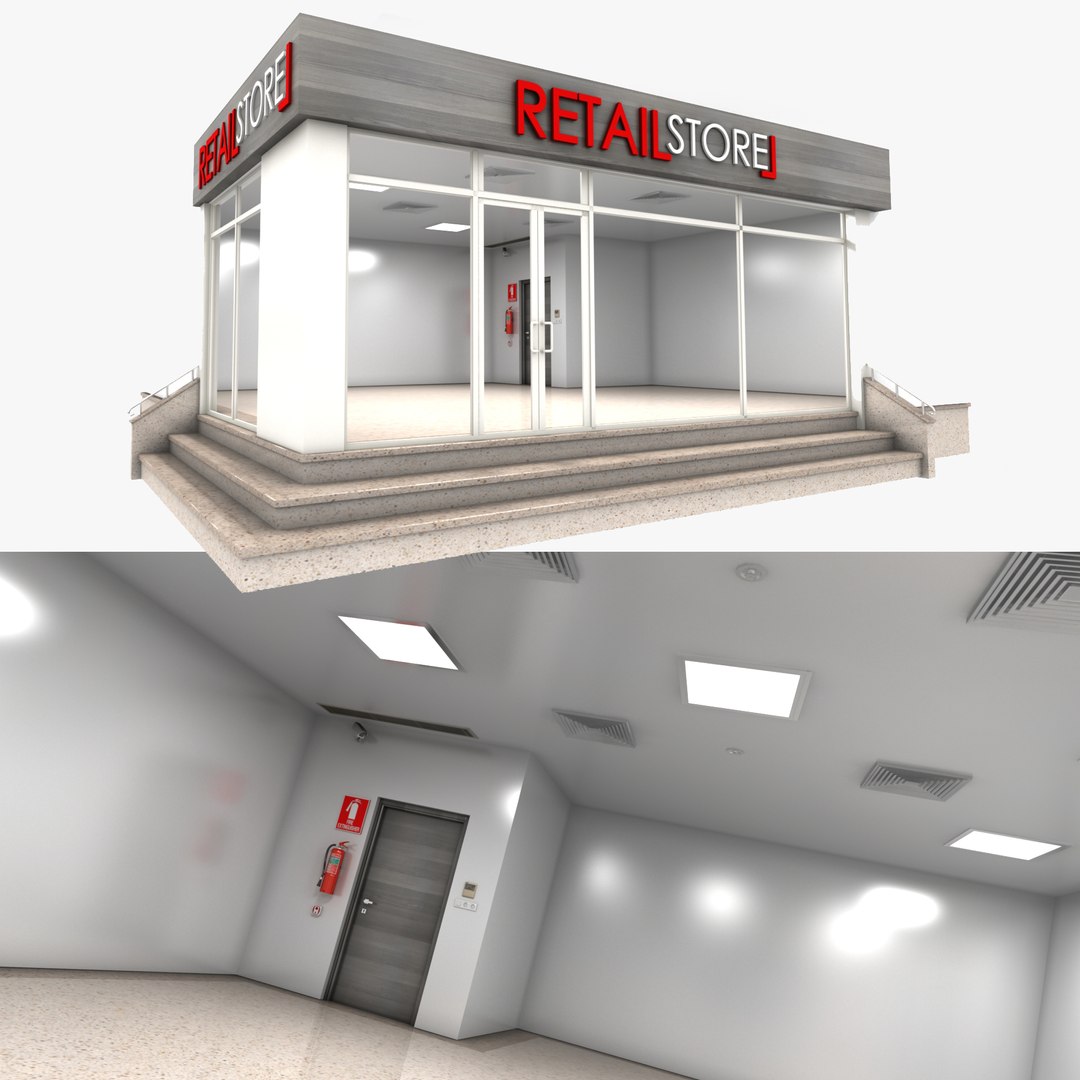 Retail Store 1-2 3D Model - TurboSquid 1443377