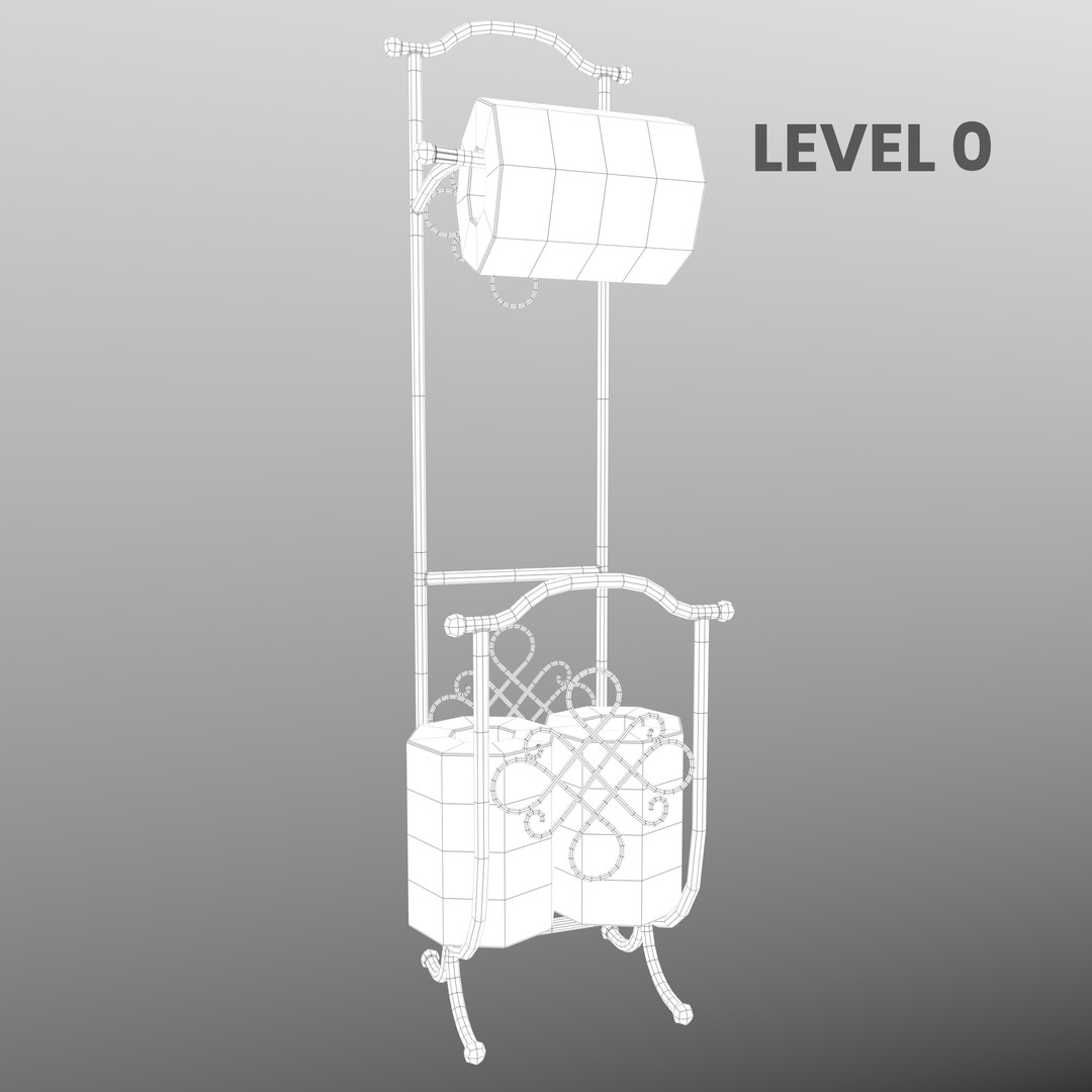 Elegant Toilet Paper Holder 3D Model - TurboSquid 2140295