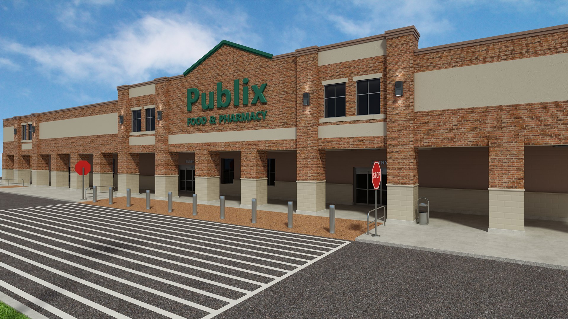 Retail Store Building 3D Model - TurboSquid 1970205
