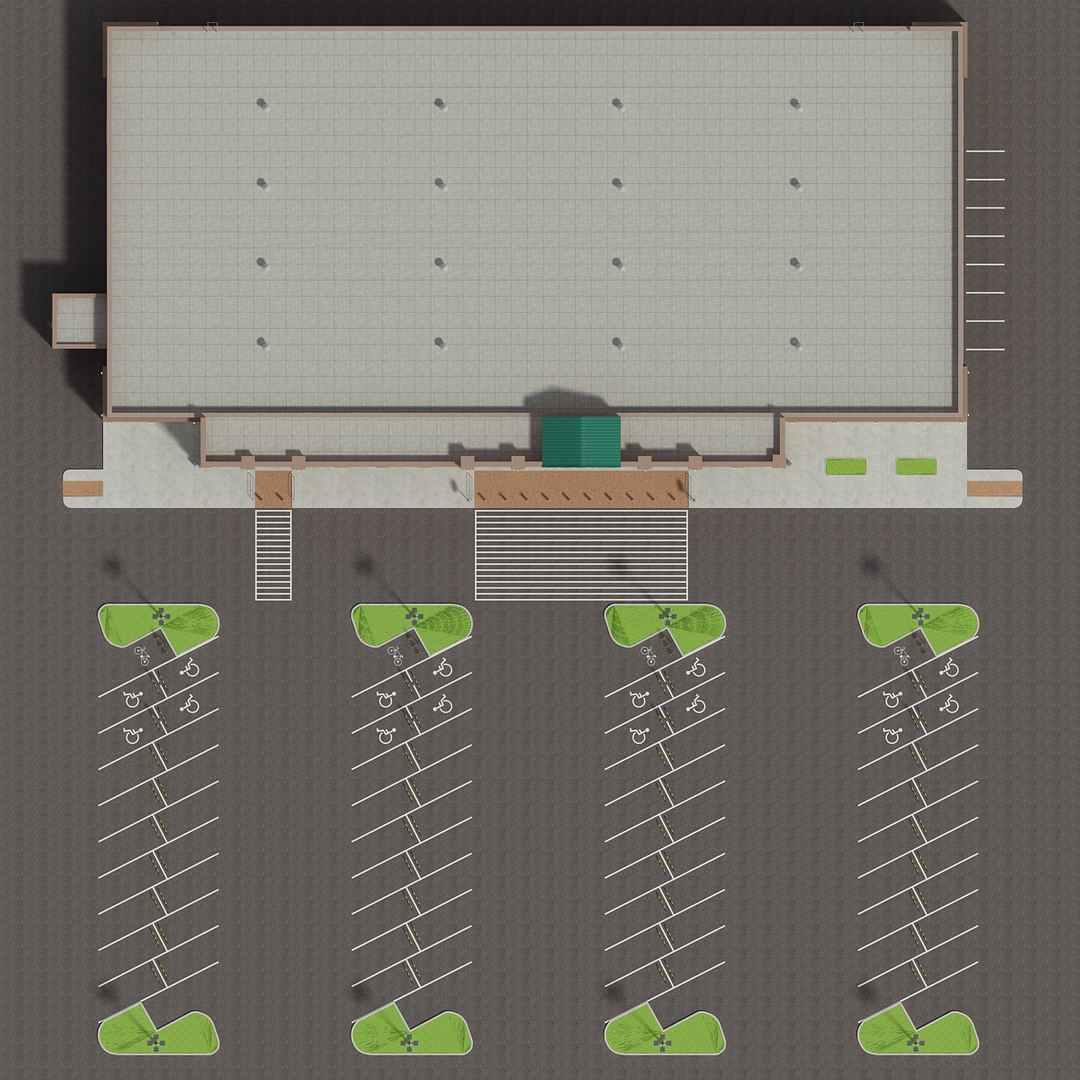 Retail Store Building 3D Model - TurboSquid 1970205