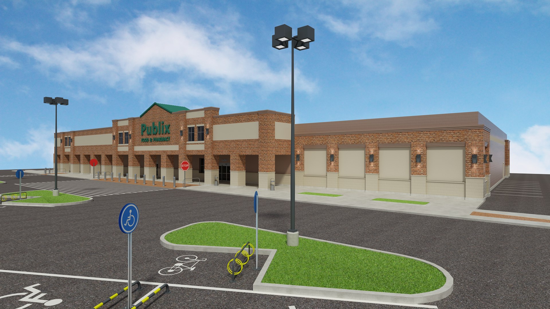 Retail Store Building 3D Model - TurboSquid 1970205