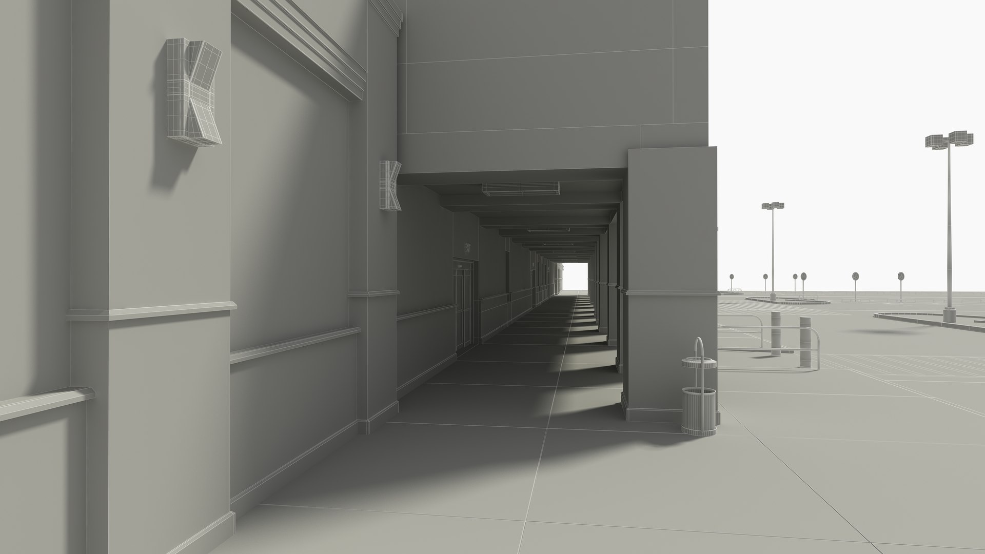 Retail Store Building 3D Model - TurboSquid 1970205