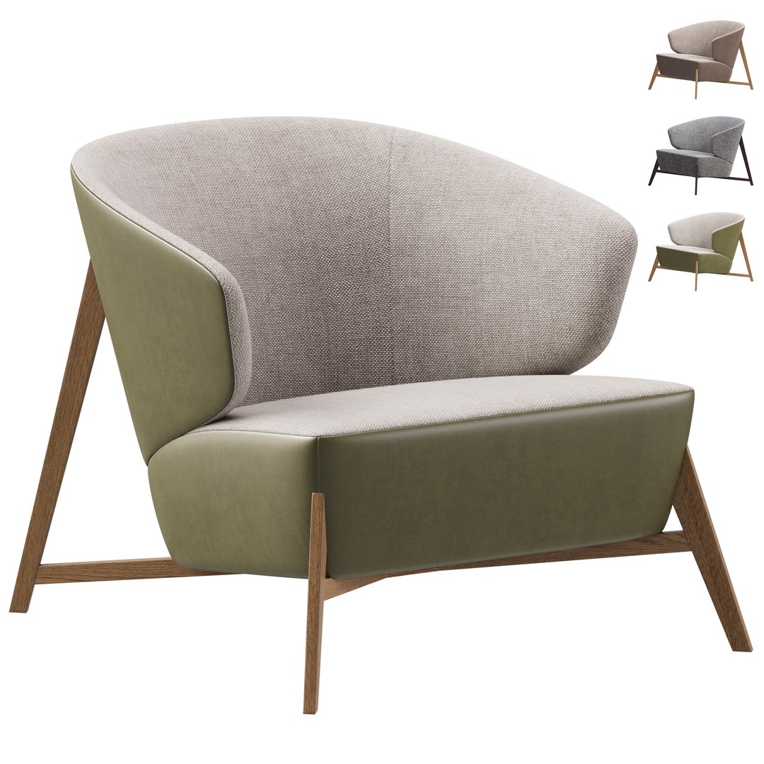 3D Model Arsenale LC1 Armchair - TurboSquid 2076103