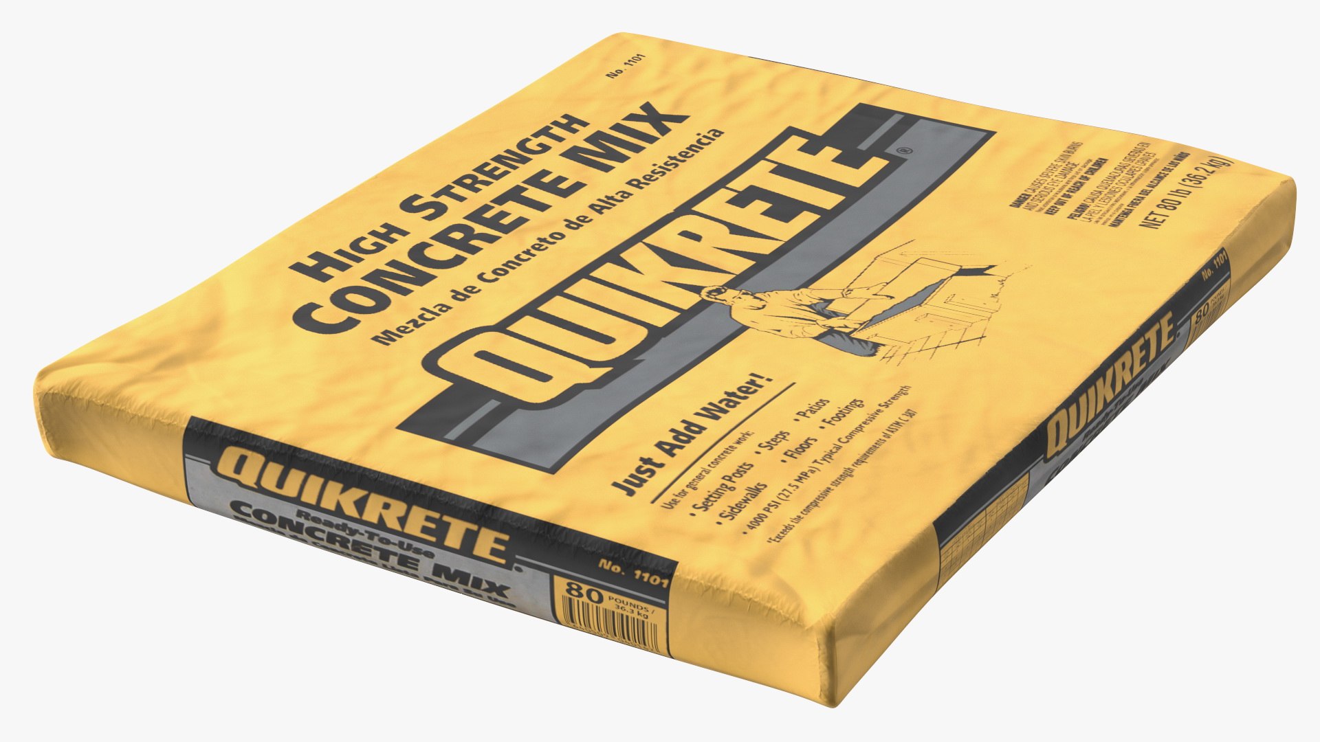 Cement Package 80 Lb 3D Model - TurboSquid 2139296