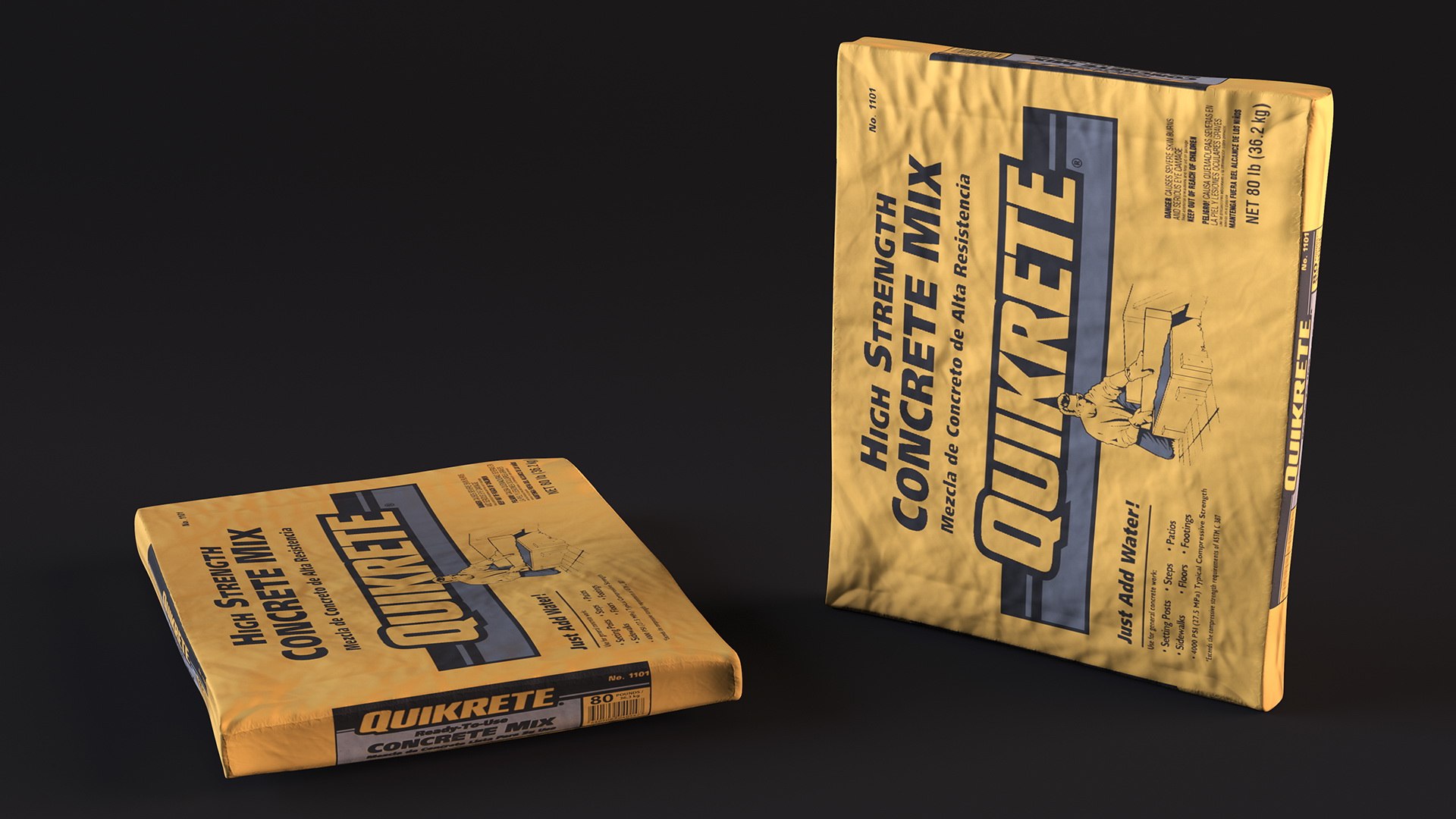 Cement Package 80 Lb 3D Model - TurboSquid 2139296