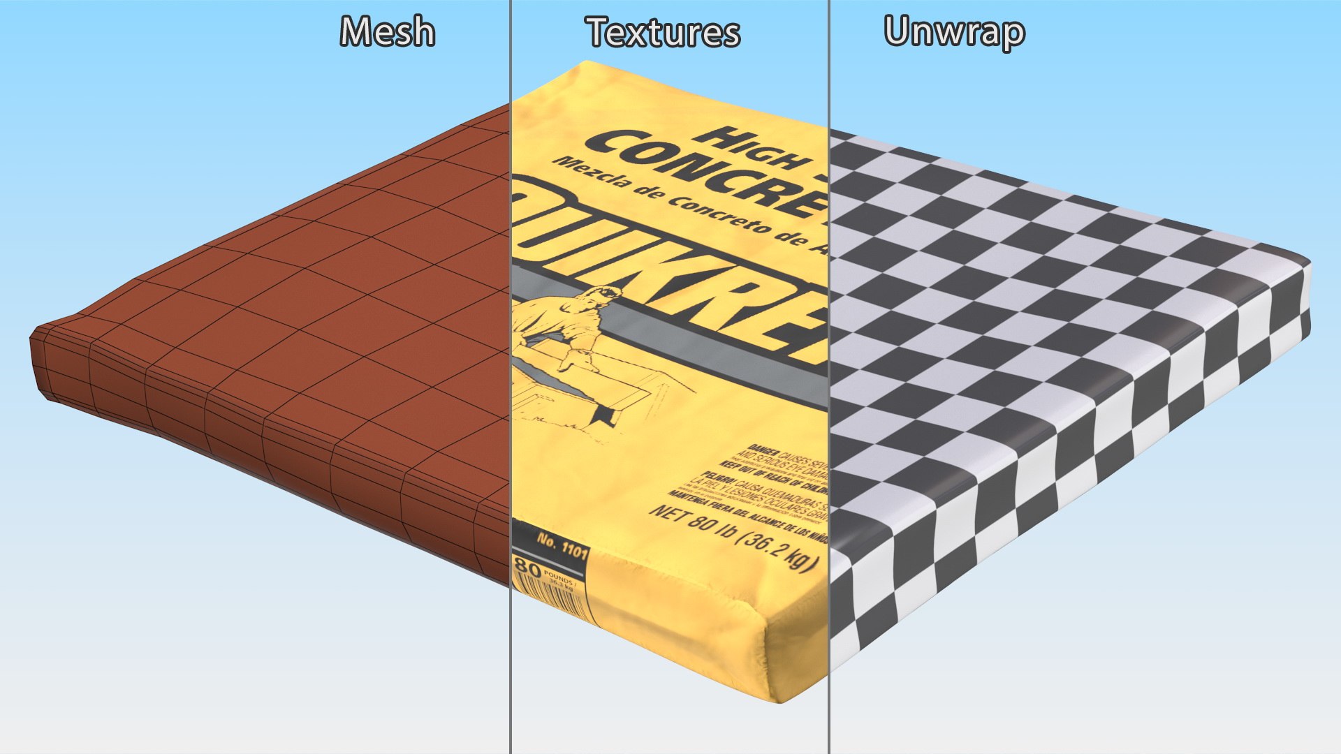 Cement Package 80 Lb 3D Model - TurboSquid 2139296