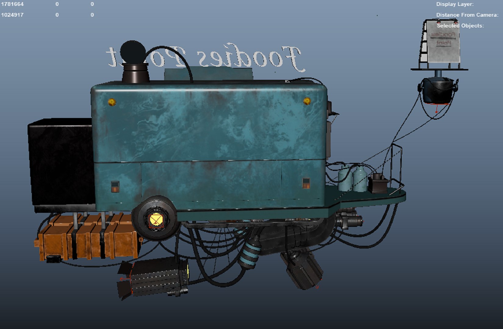 The Retro Style Futuristic Vendor Shop Model - TurboSquid 2025708