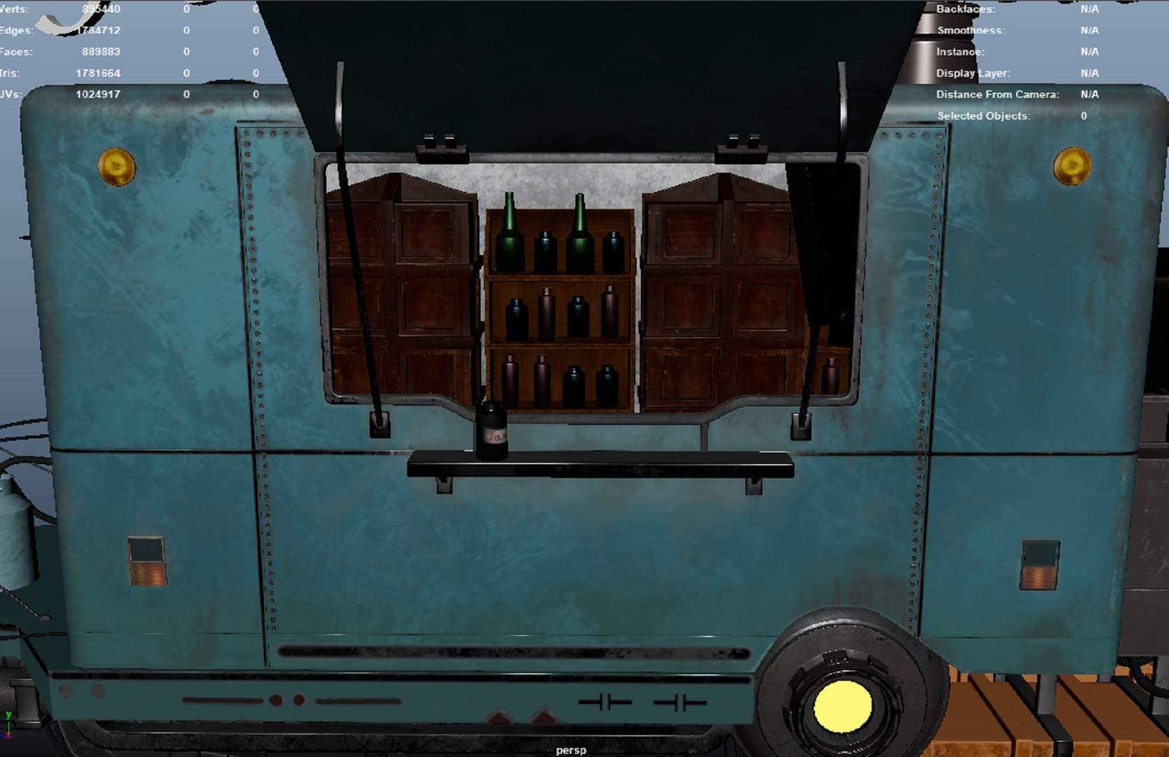The Retro Style Futuristic Vendor Shop Model - TurboSquid 2025708