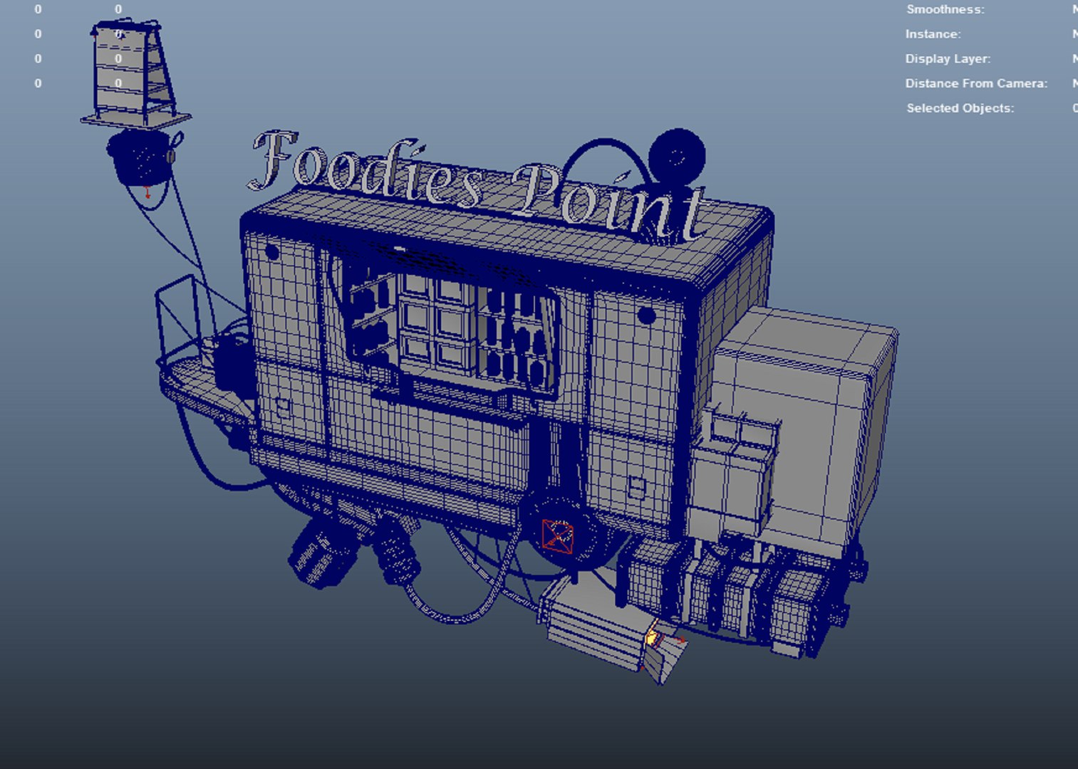 The Retro Style Futuristic Vendor Shop Model - TurboSquid 2025708