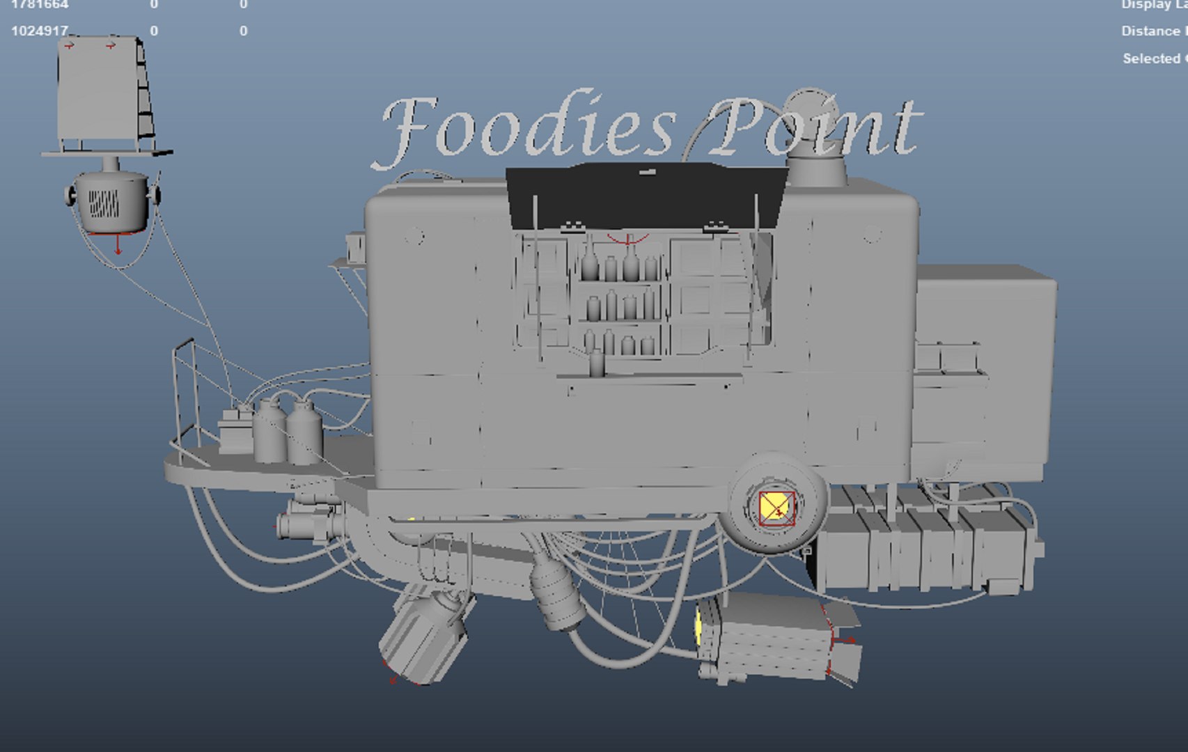 The Retro Style Futuristic Vendor Shop Model - TurboSquid 2025708