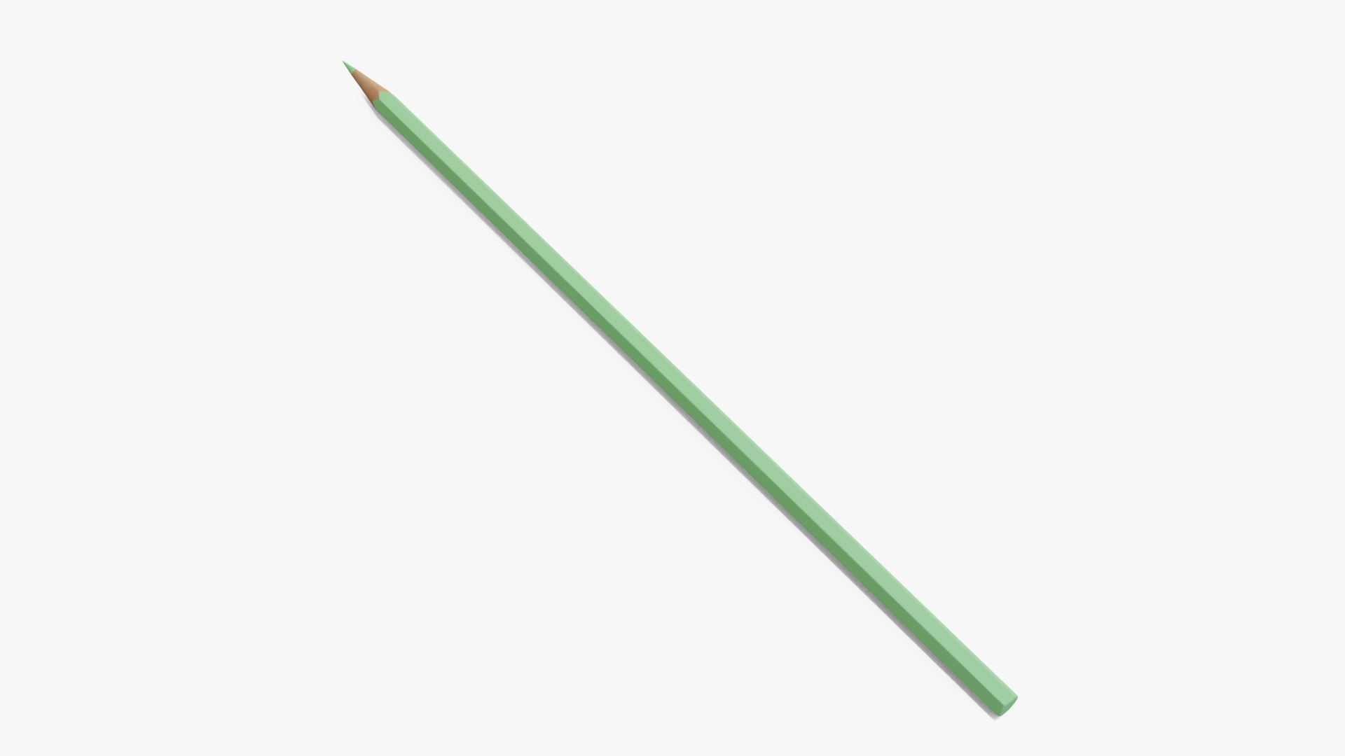 3D Light Green Pencil Model - TurboSquid 2249191