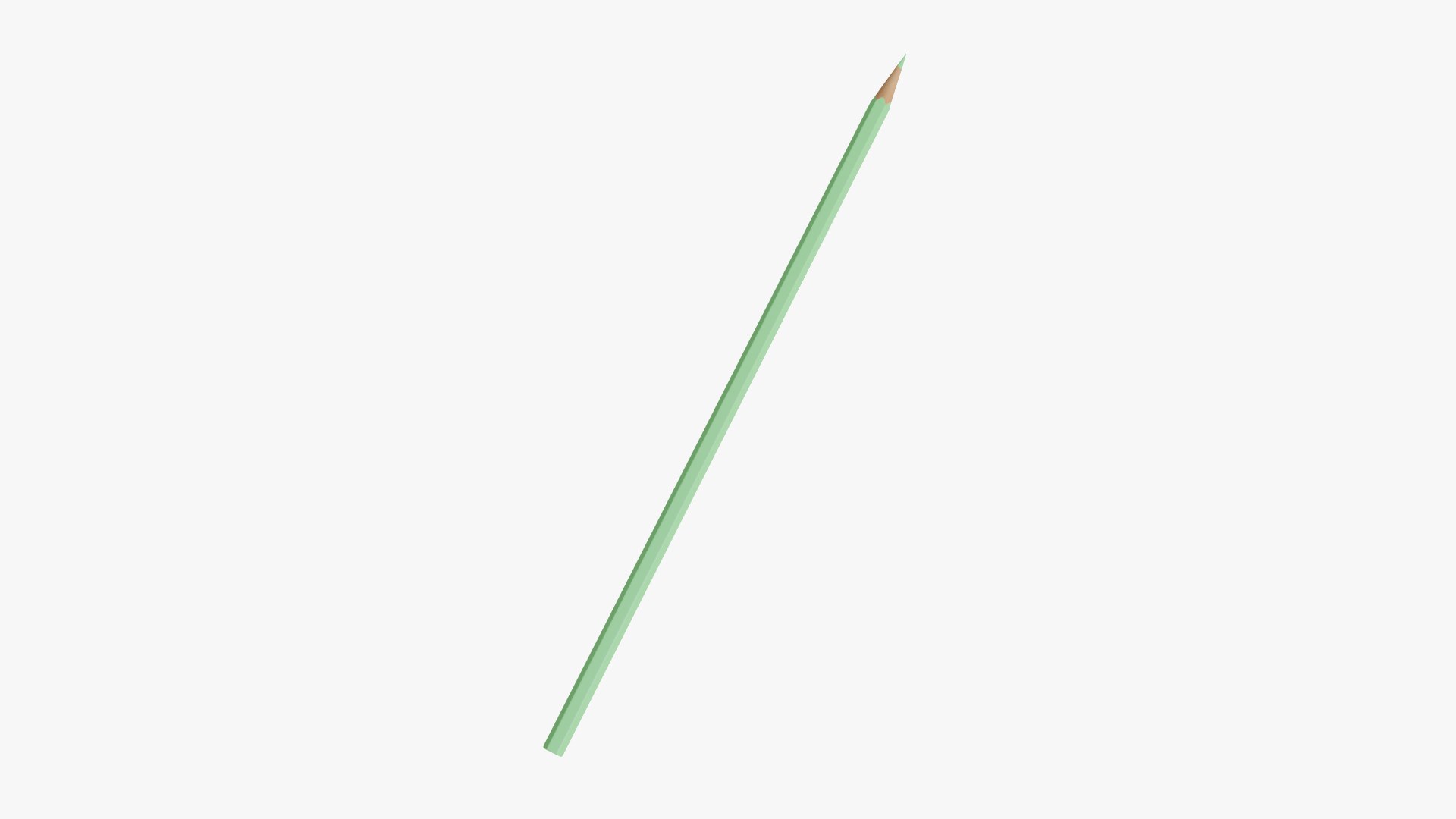3D Light Green Pencil Model - TurboSquid 2249191
