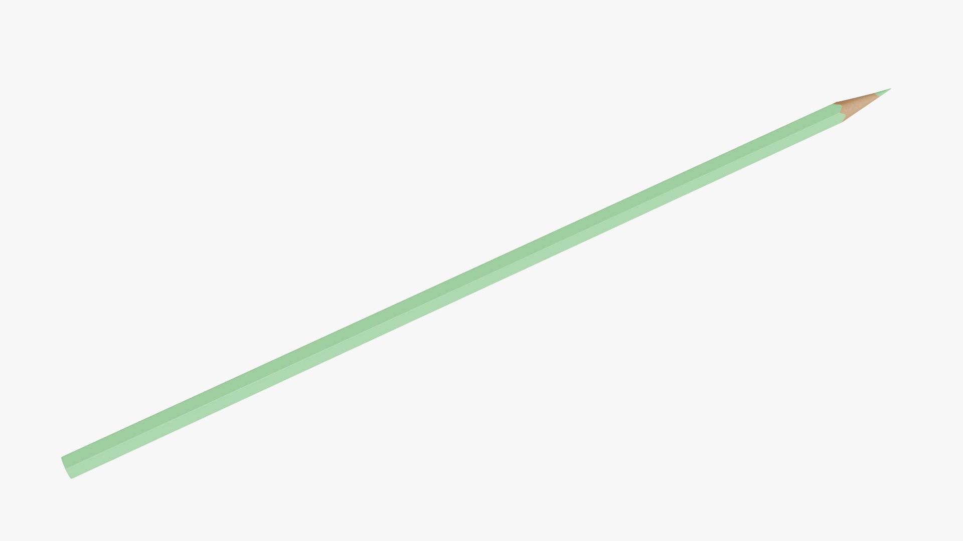 3D Light Green Pencil Model - TurboSquid 2249191