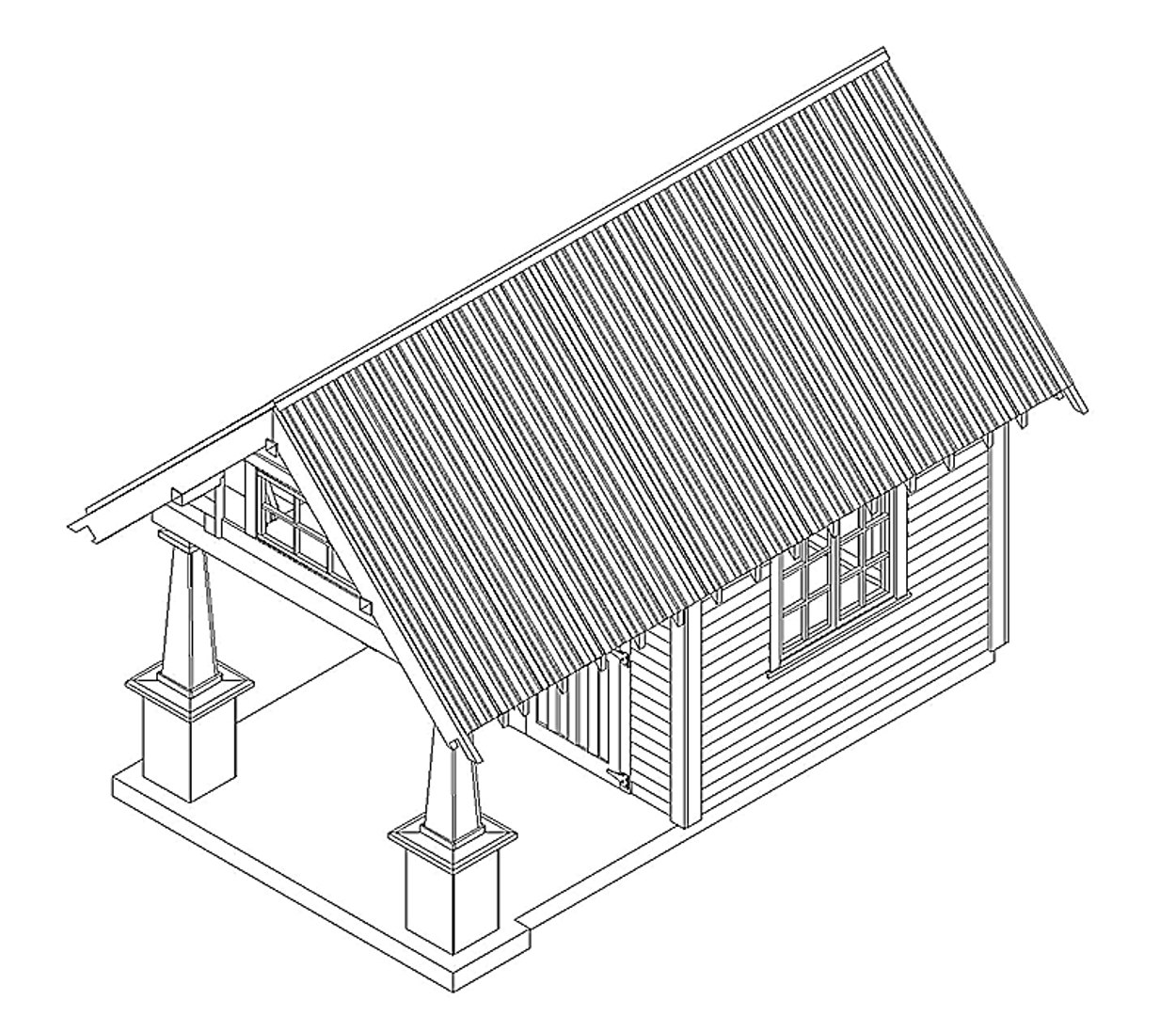 3d Shed House Model