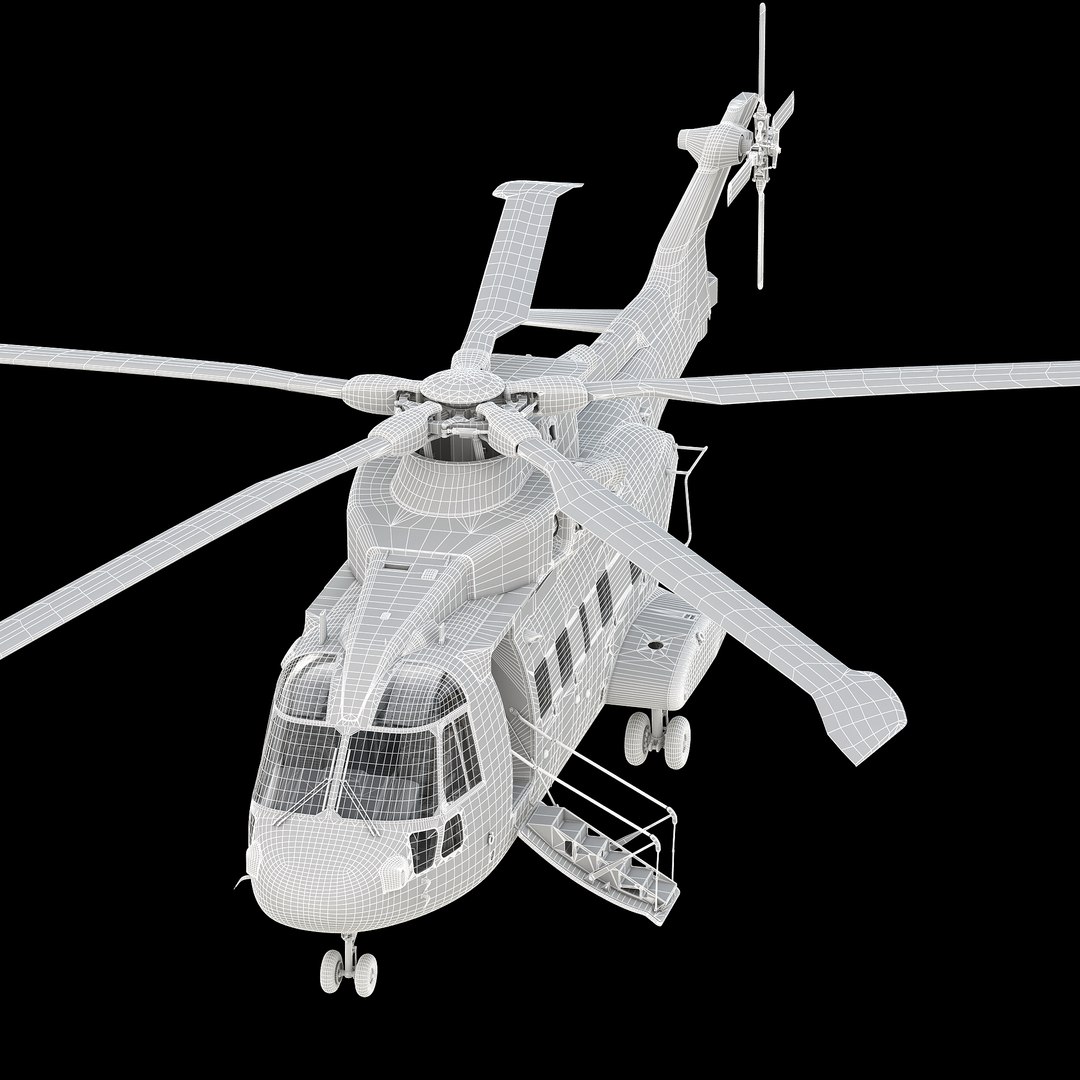 3d Agustawestland Aw101 Helicopter Model