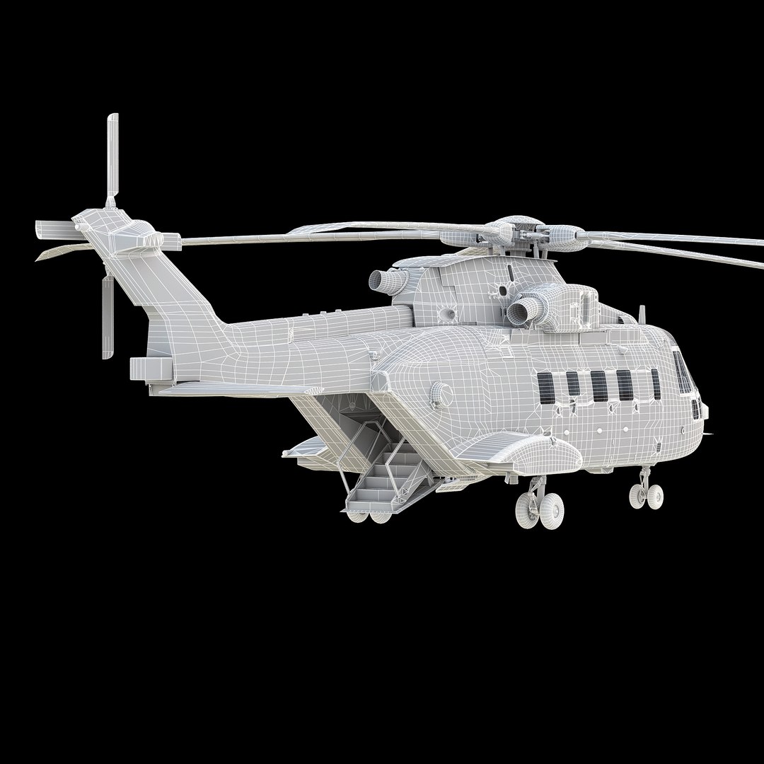 3d Agustawestland Aw101 Helicopter Model