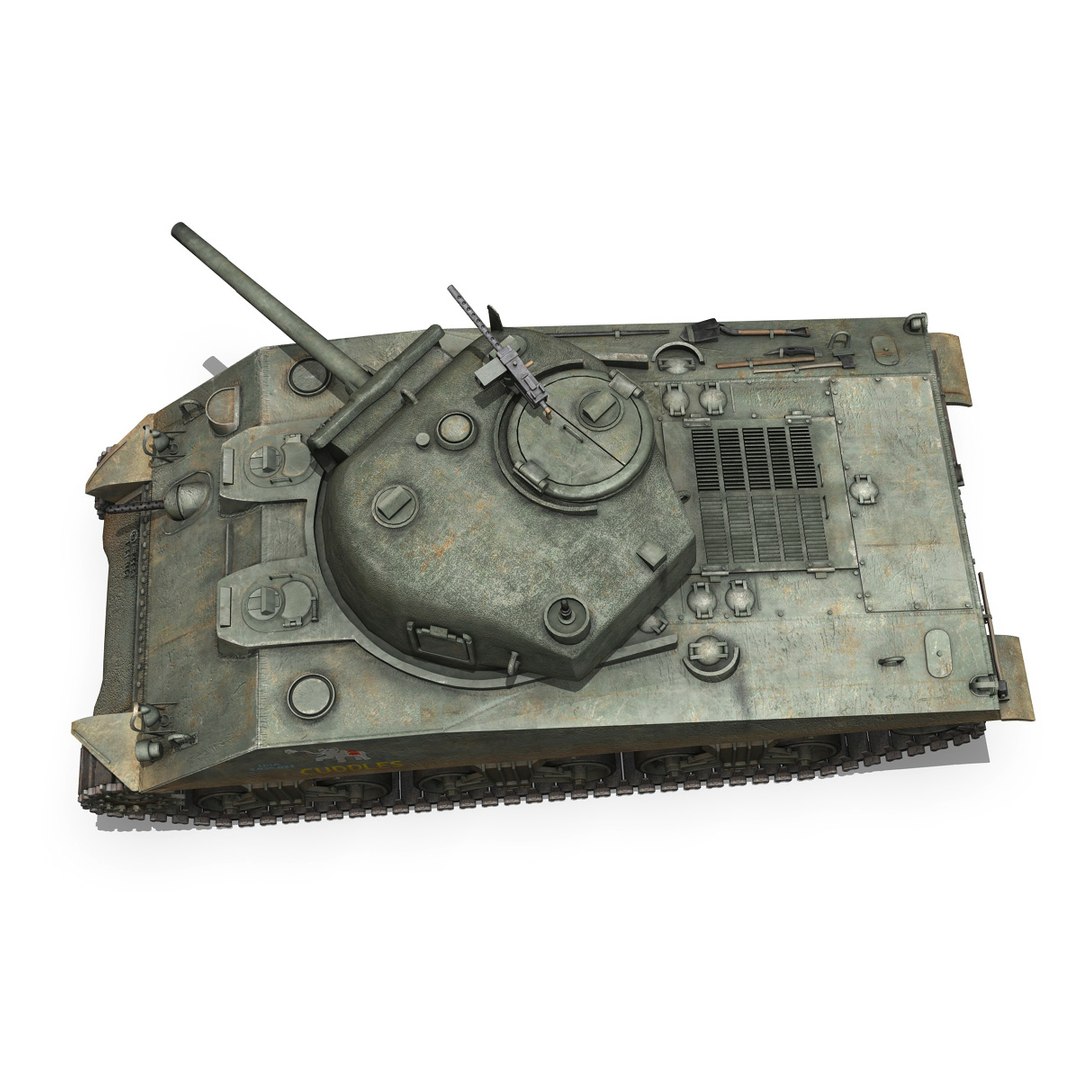 3d model m4a2 sherman - m4