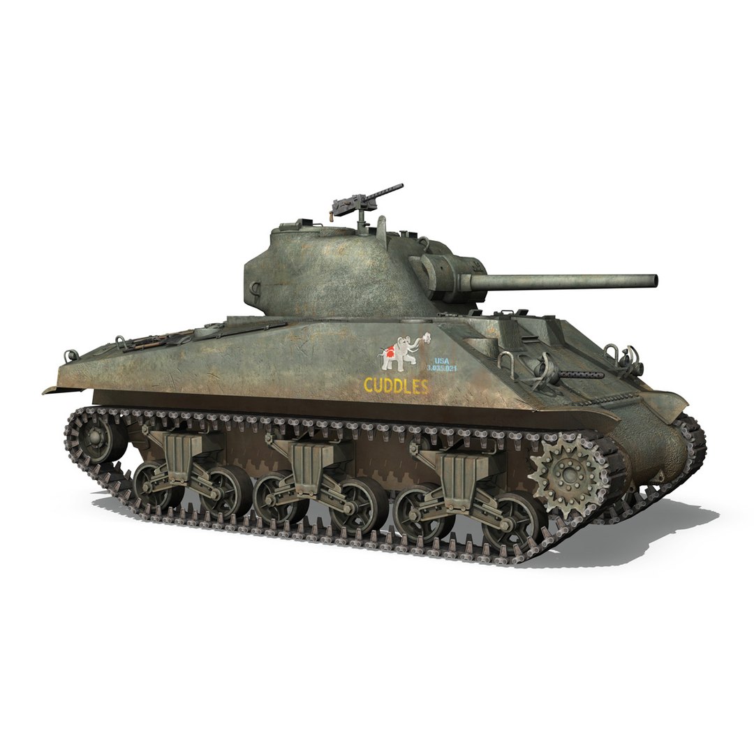 3d model m4a2 sherman - m4