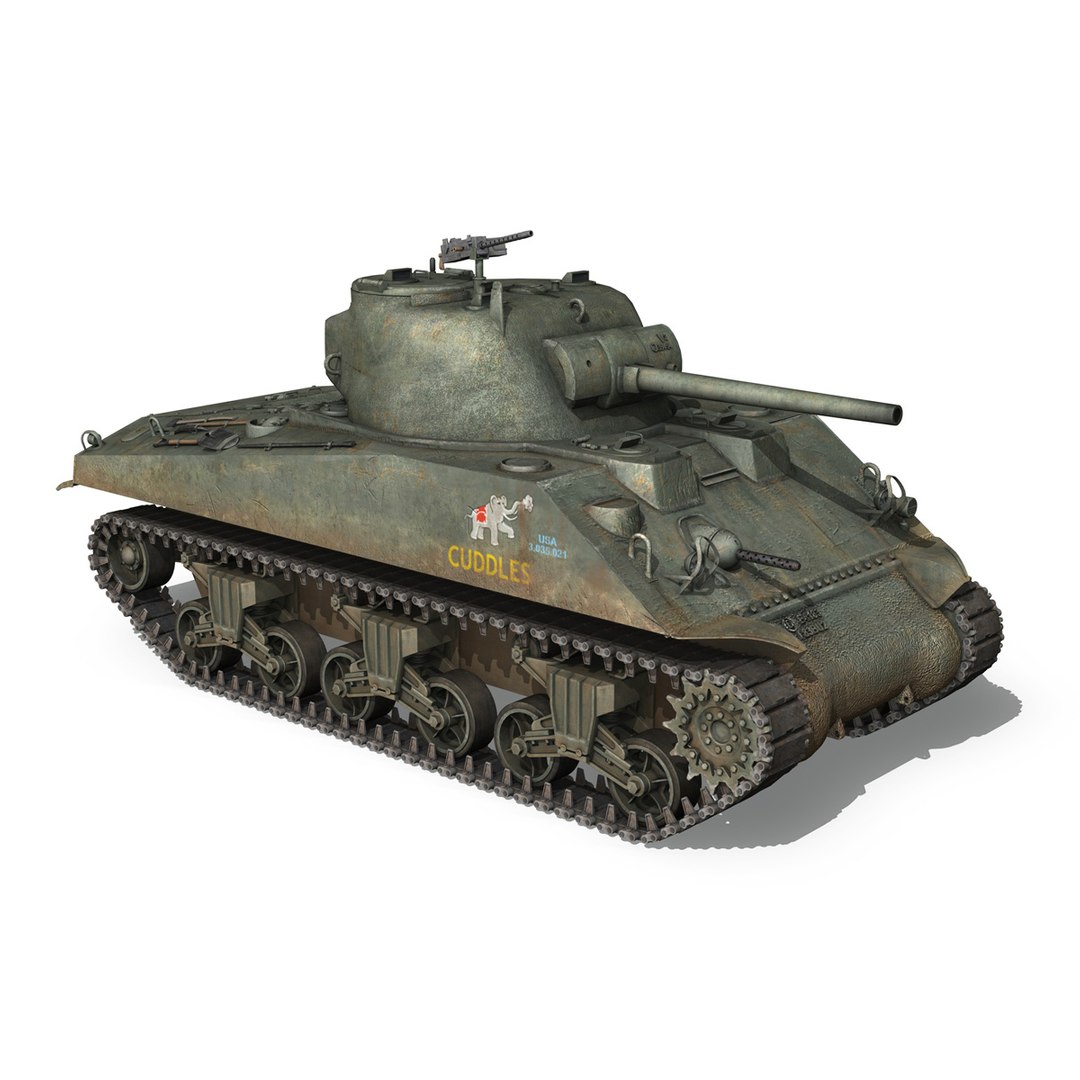 3d model m4a2 sherman - m4