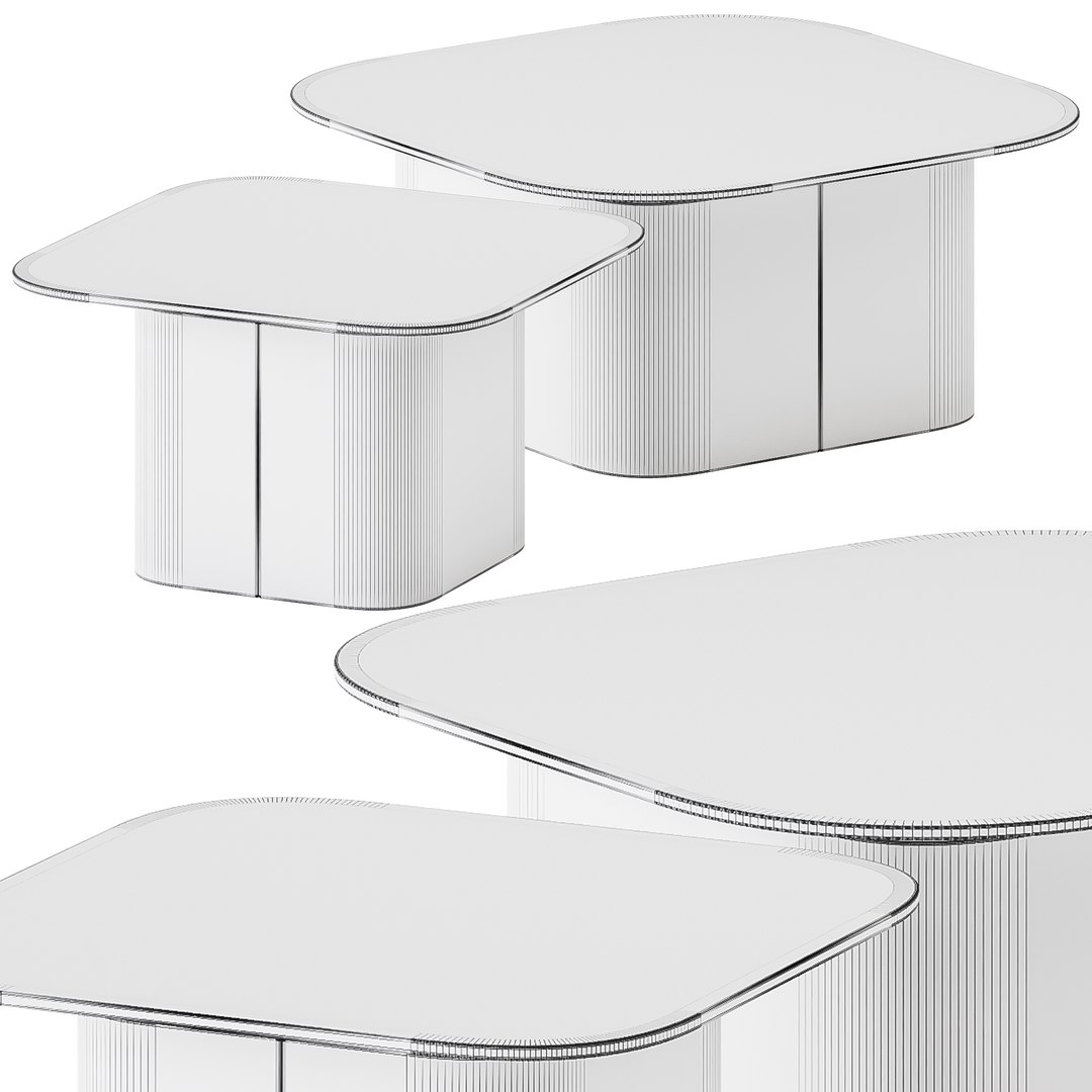 3D AFINA Wooden Coffee Tables By FREZZA - TurboSquid 2051278