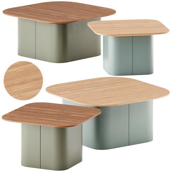 modelo 3d AFINA Wooden Coffee Tables by FREZZA - TurboSquid 2051278