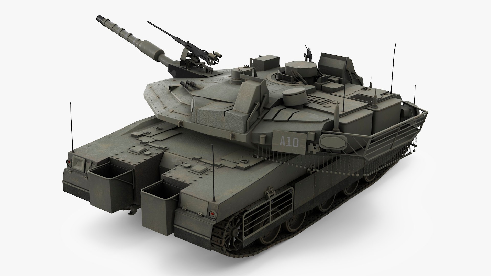 Dirty Israeli Tank Merkava 5 Olive Rigged 3D Model - TurboSquid 2290781